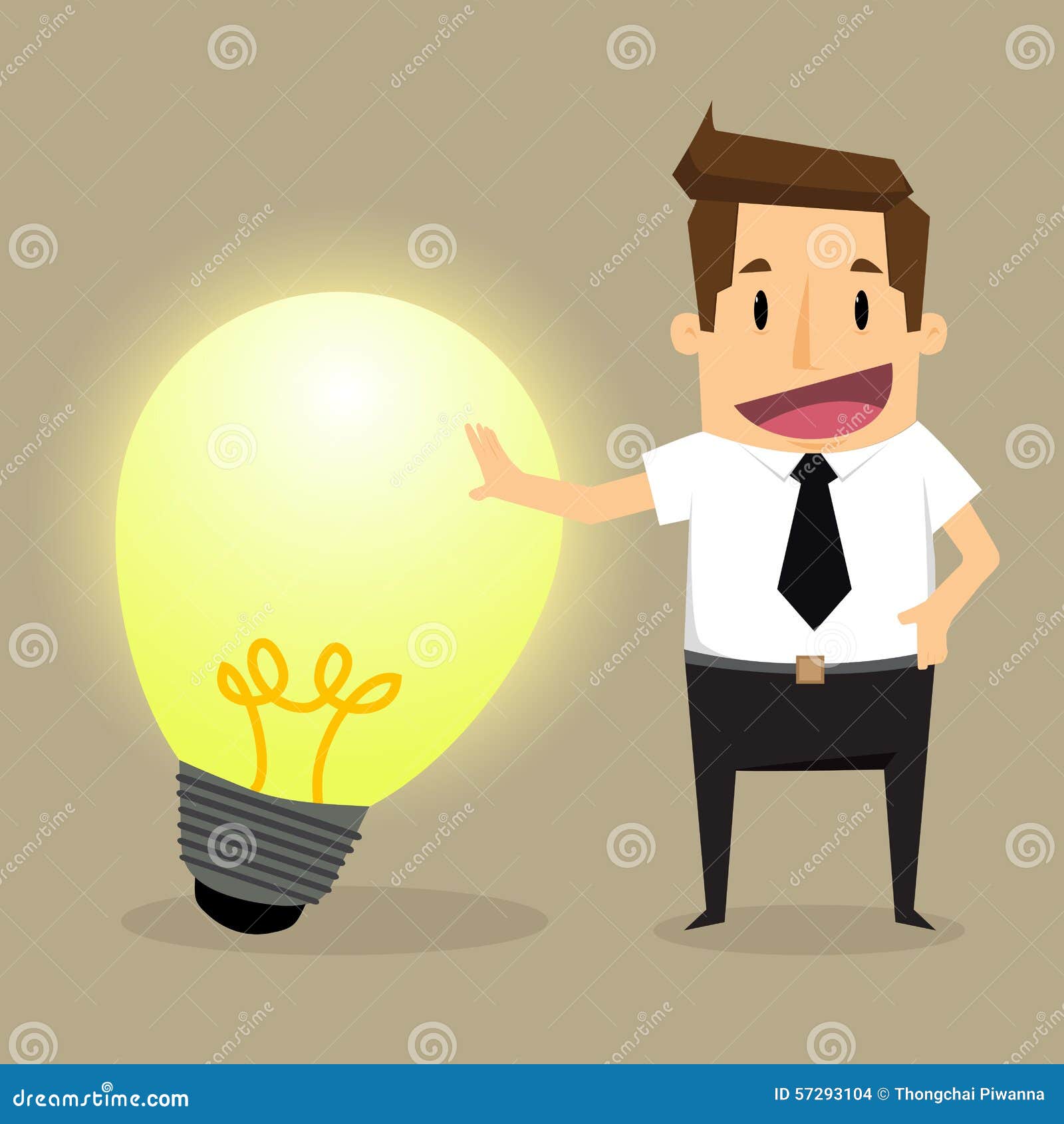 Businessman bright idea stock vector. Illustration of forward - 57293104