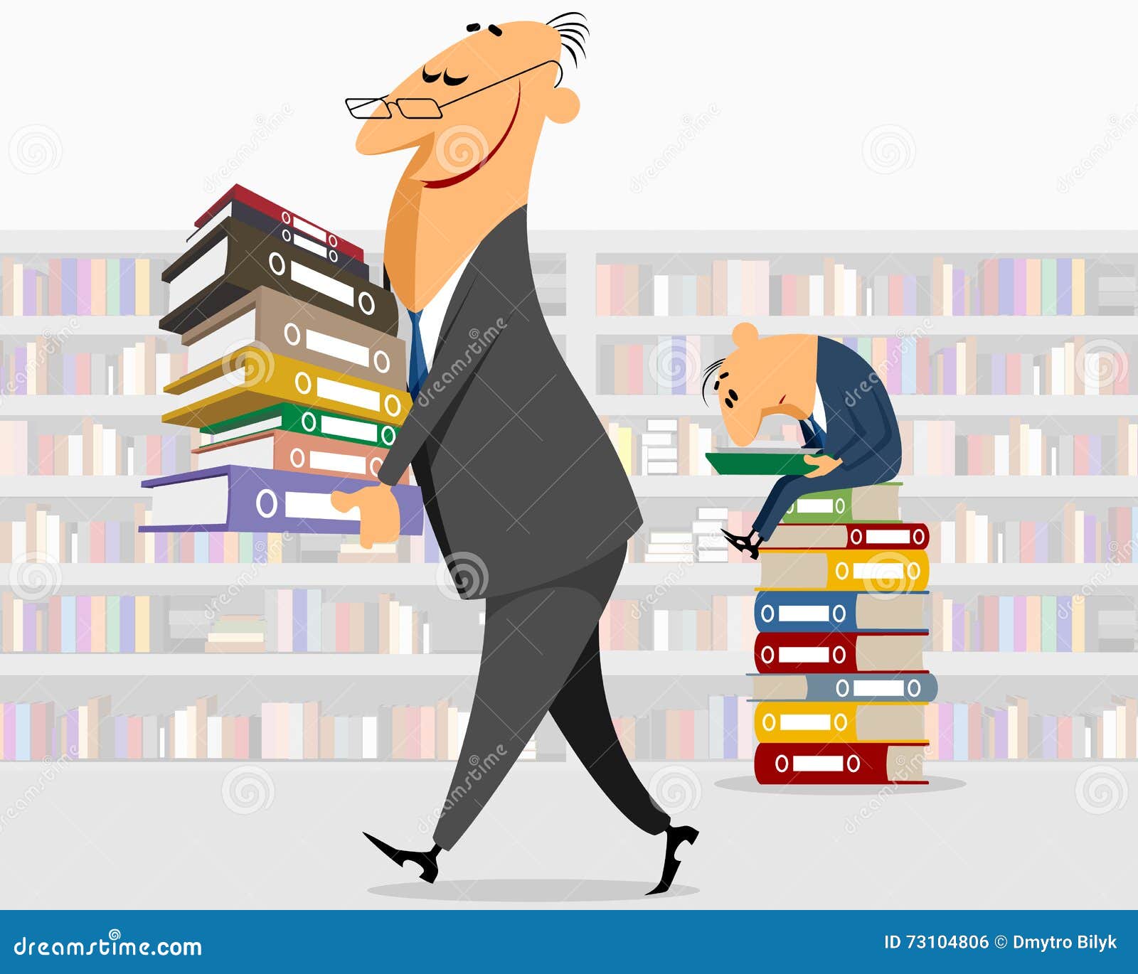 Businessman Brings Documents Stock Vector - Illustration of paper ...