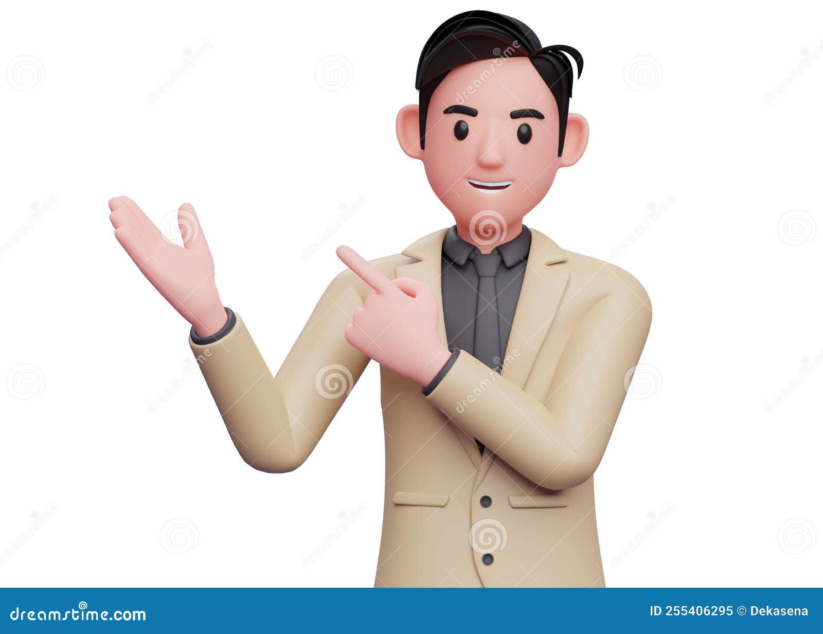Businessman in Brown Suit Black Tie Pointing and Recommending Pose ... Businessman in Brown Suit Black Tie Pointing and Recommending Pose ...