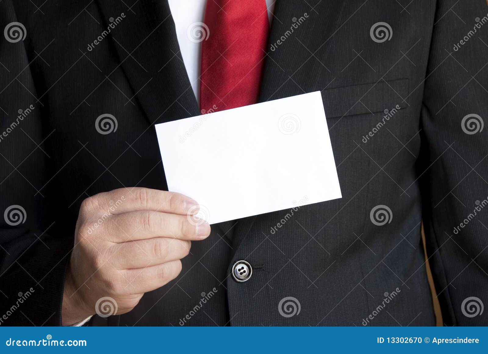Businessman with Business Card Stock Photo - Image of copy, giving ...