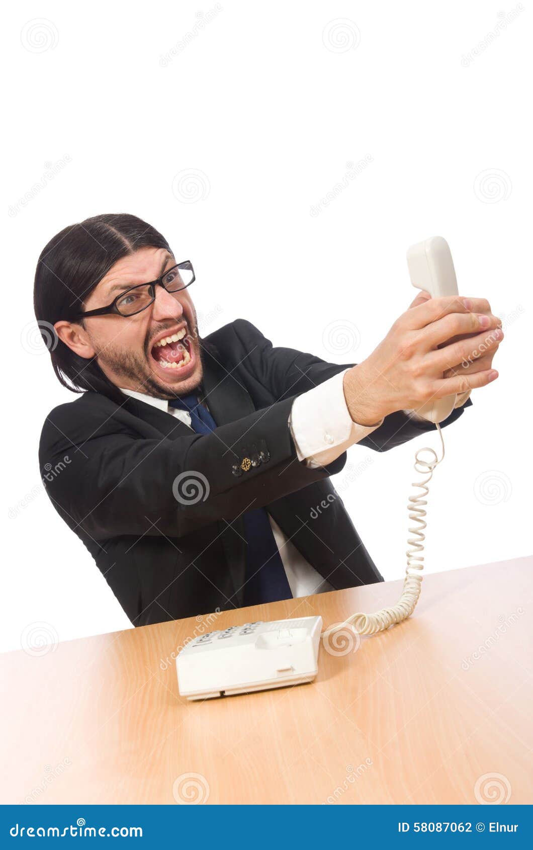 Businessman in Business Concept Isolated on White Stock Photo - Image ...