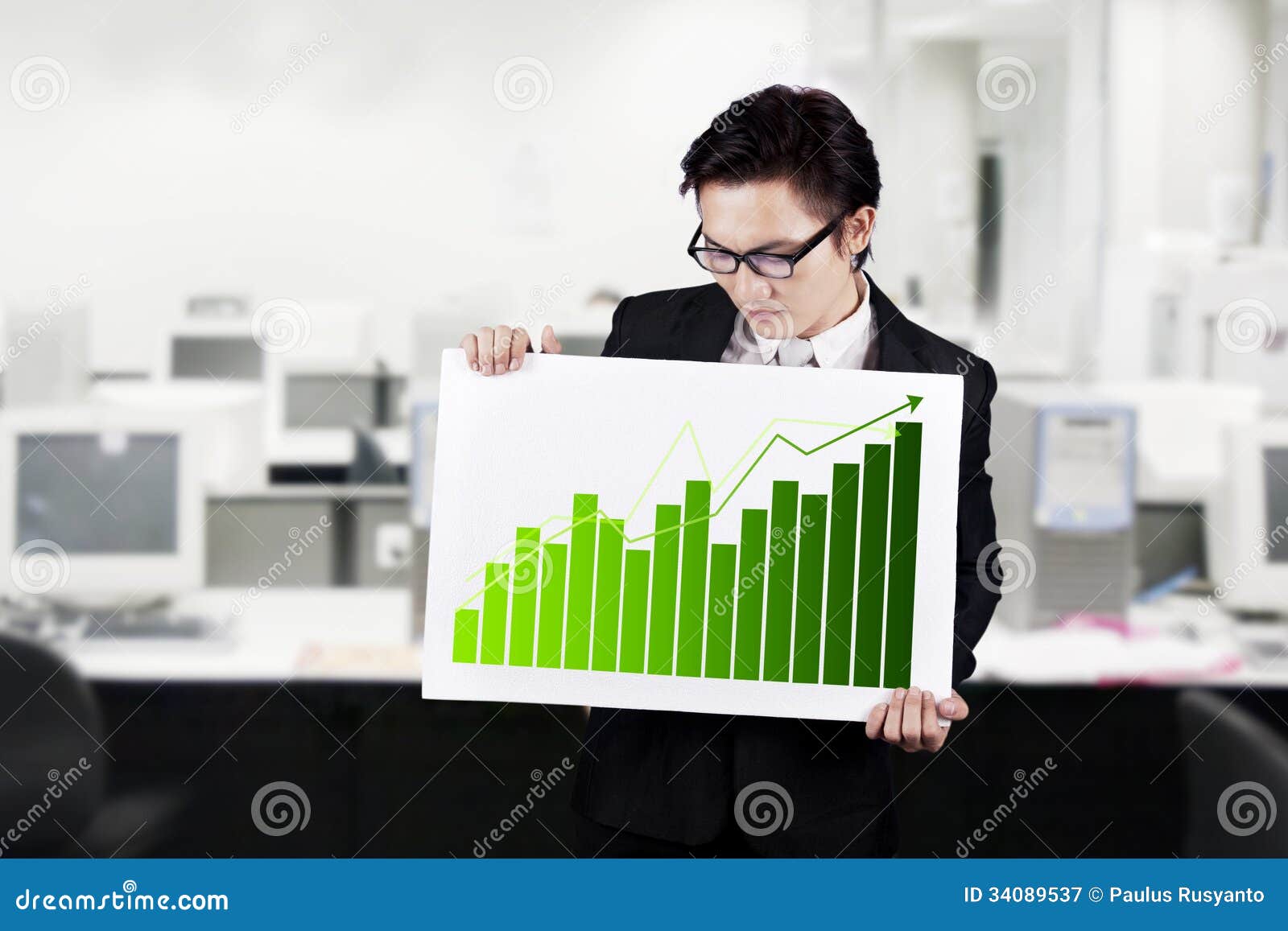 Businessman with Business Graph Stock Image - Image of entrepreneur ...