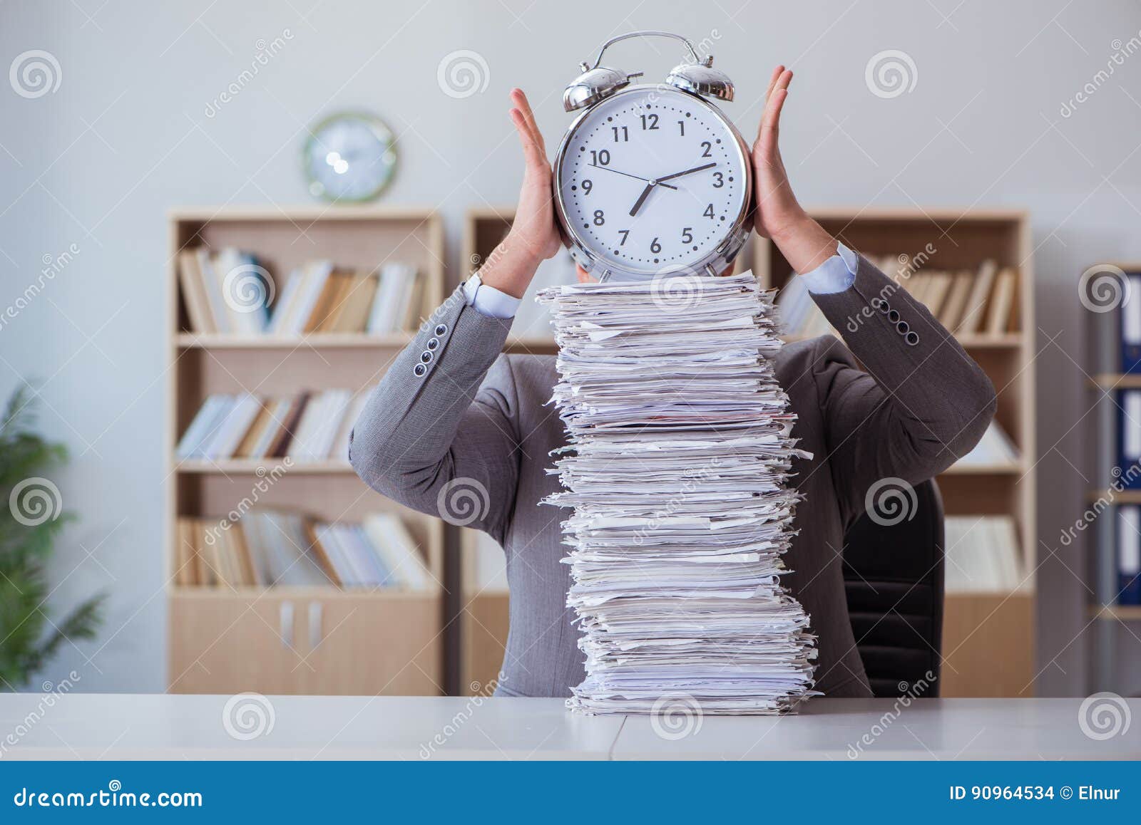 The Businessman Busy with Paperwork in Office Stock Photo - Image of ...