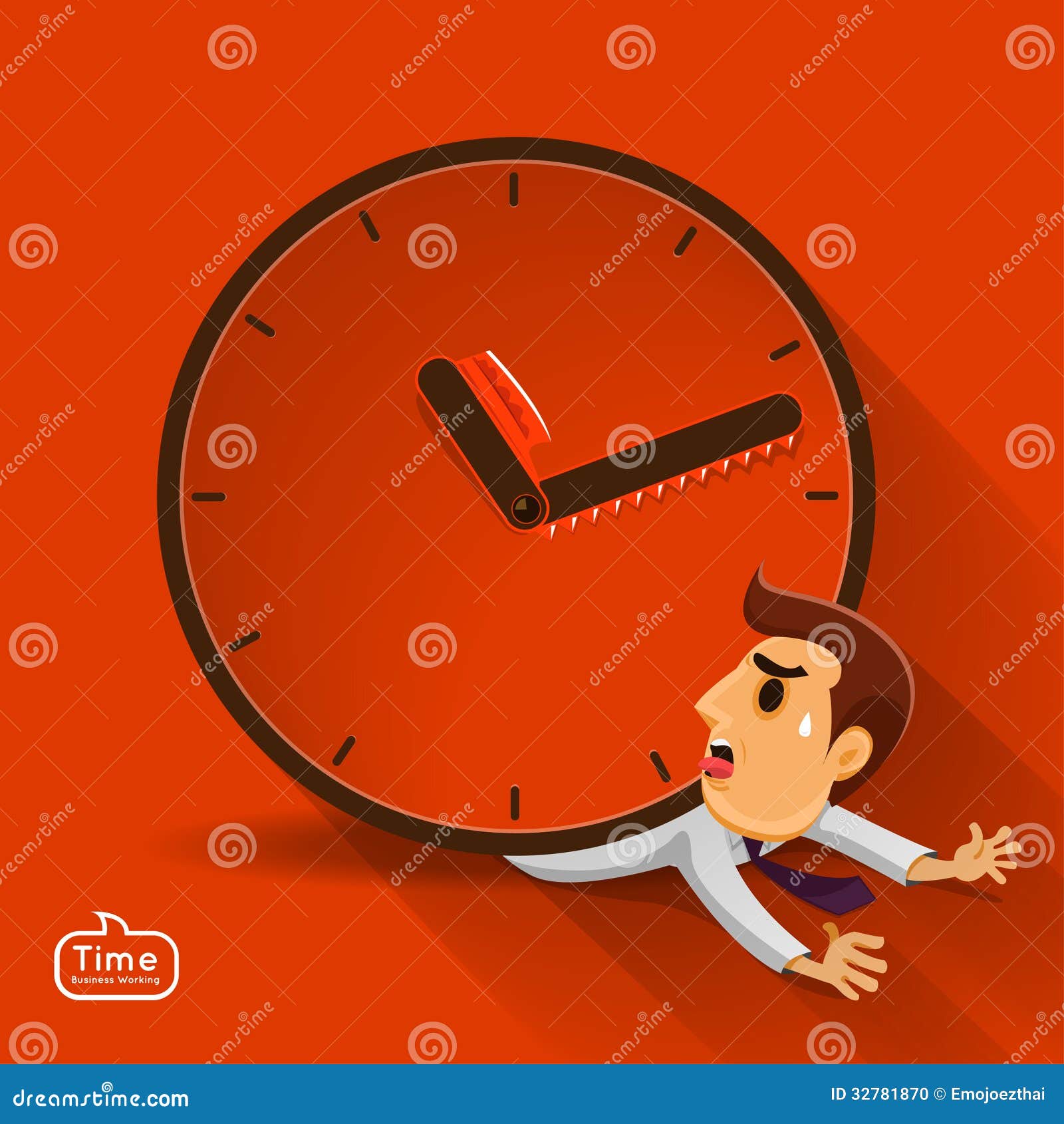 Businessman busy stock illustration. Illustration of minute - 32781870