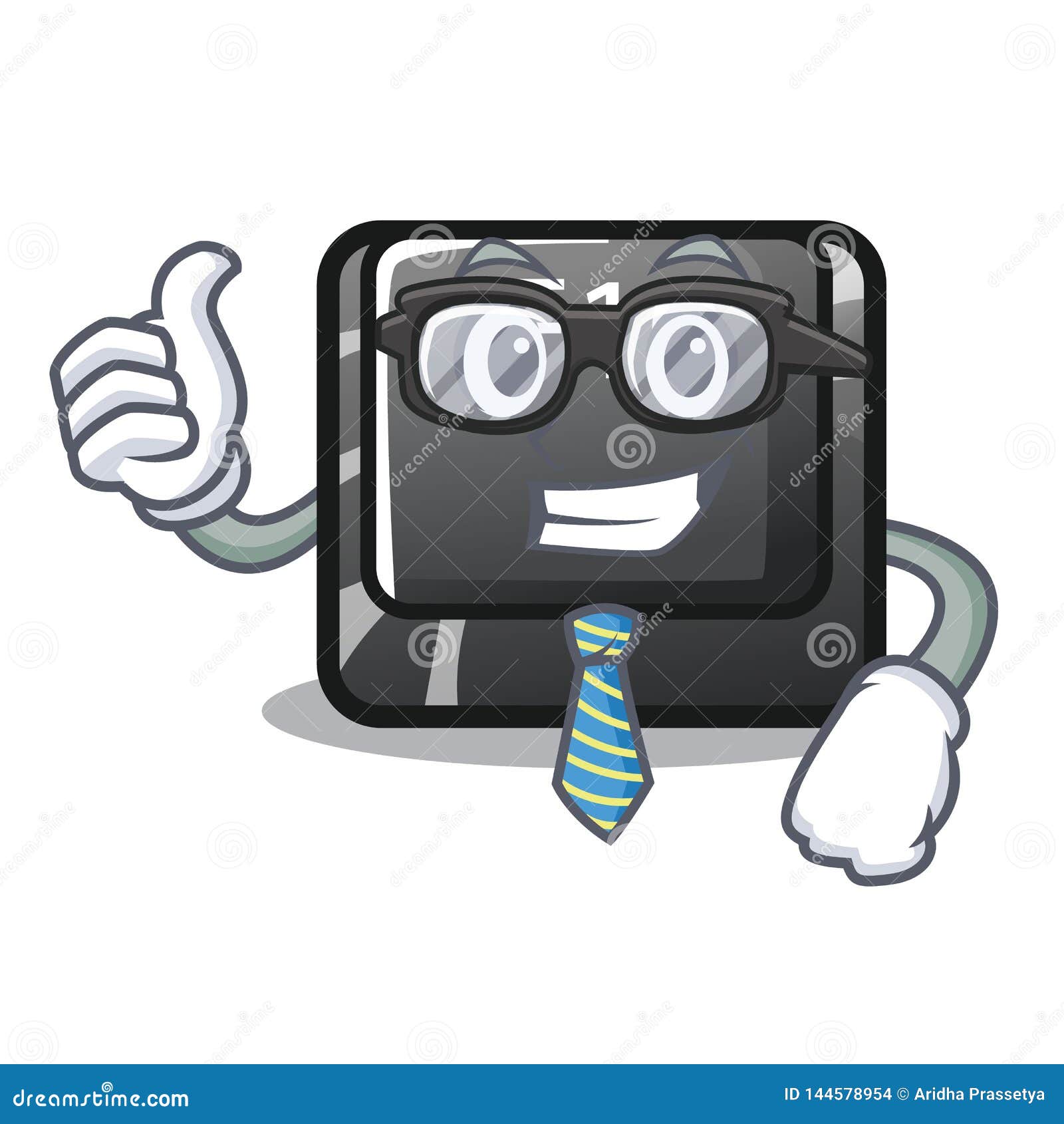 Businessman Button F10 on a Keyboard Character Stock Vector ...