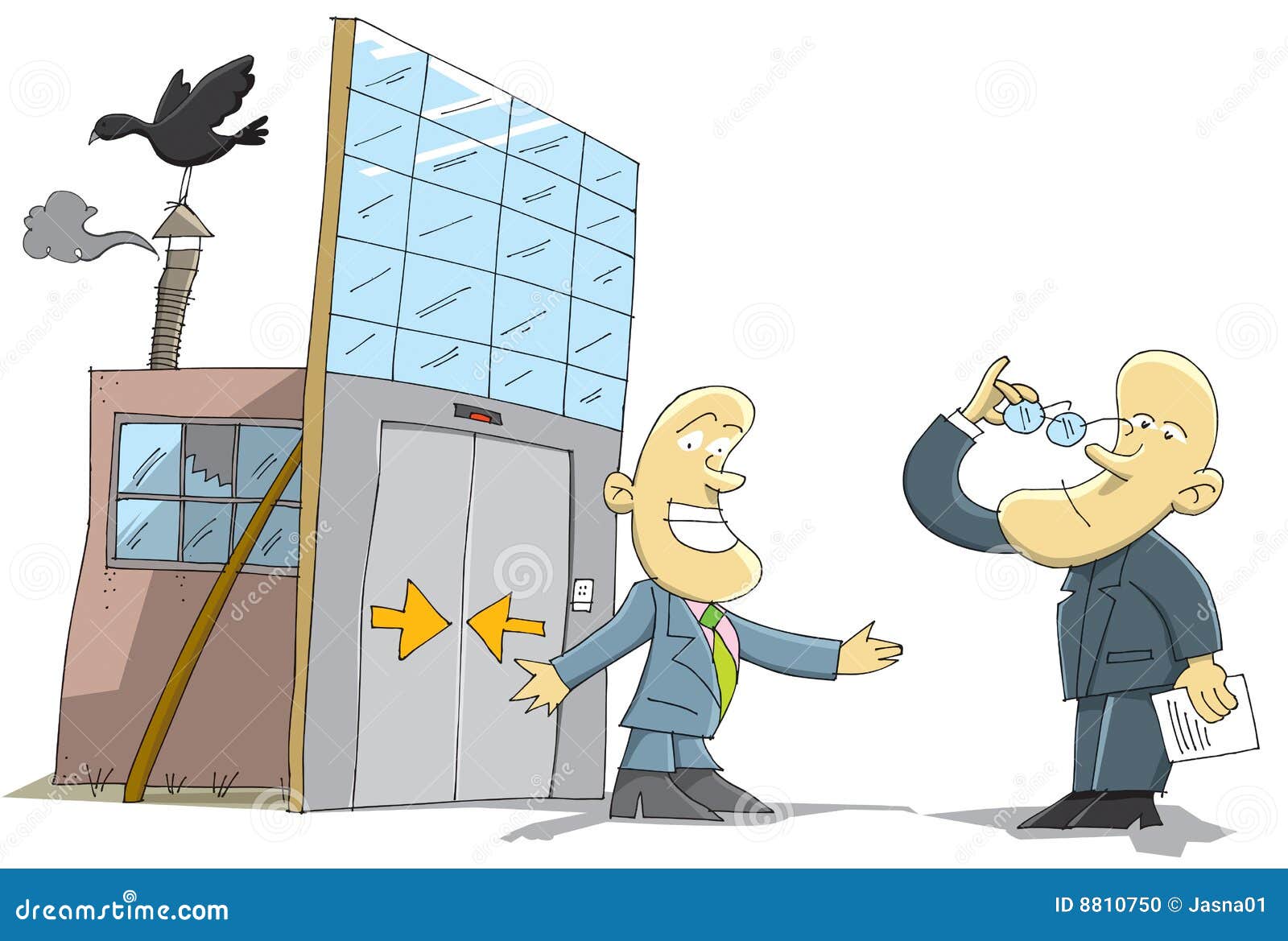 Businessman buying factory stock illustration. Illustration of interest ...