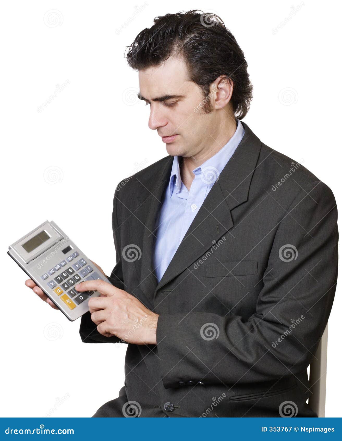 Businessman calculating stock image. Image of calculator - 353767