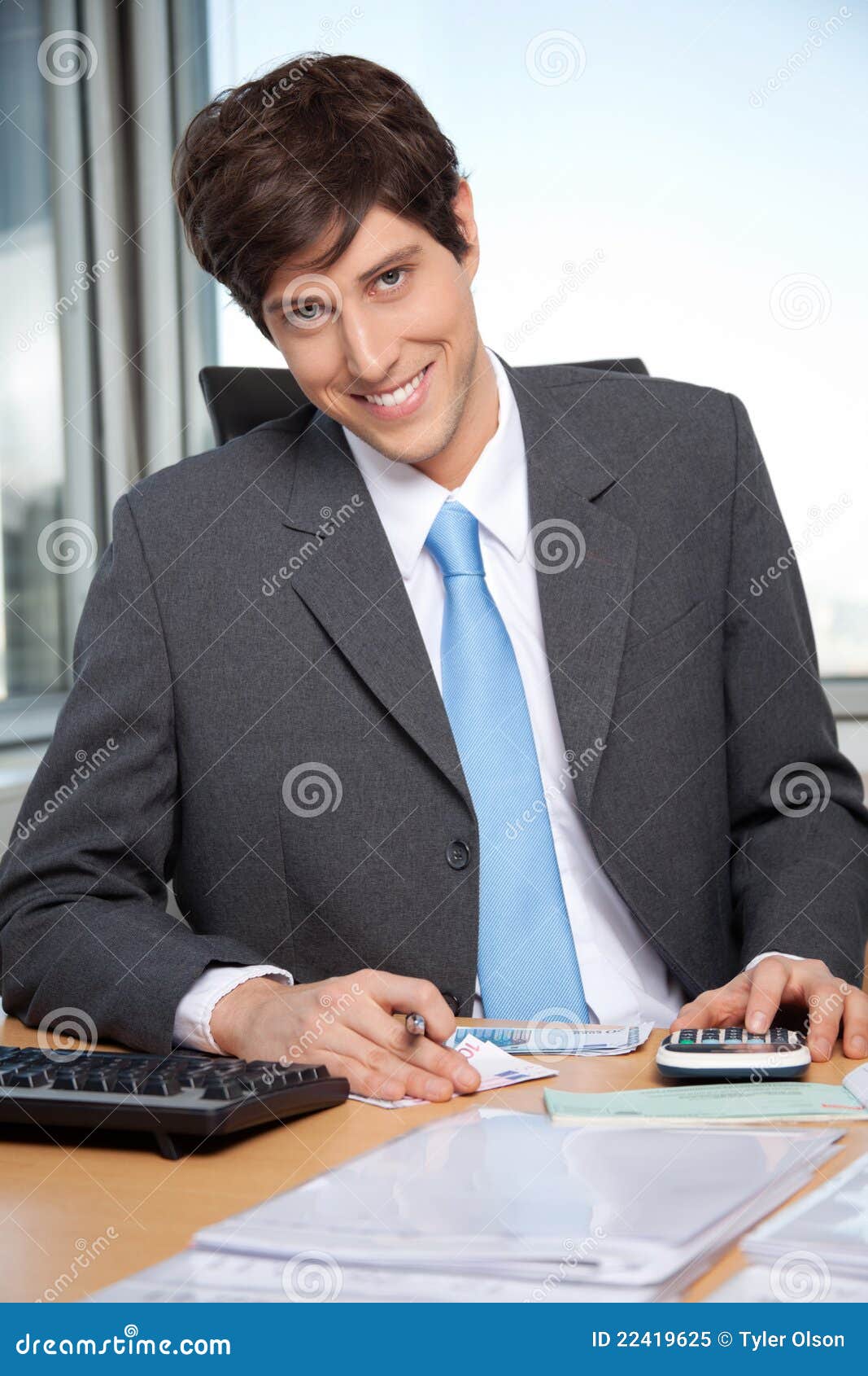 Businessman Calculating Budget Stock Image - Image of businessperson ...