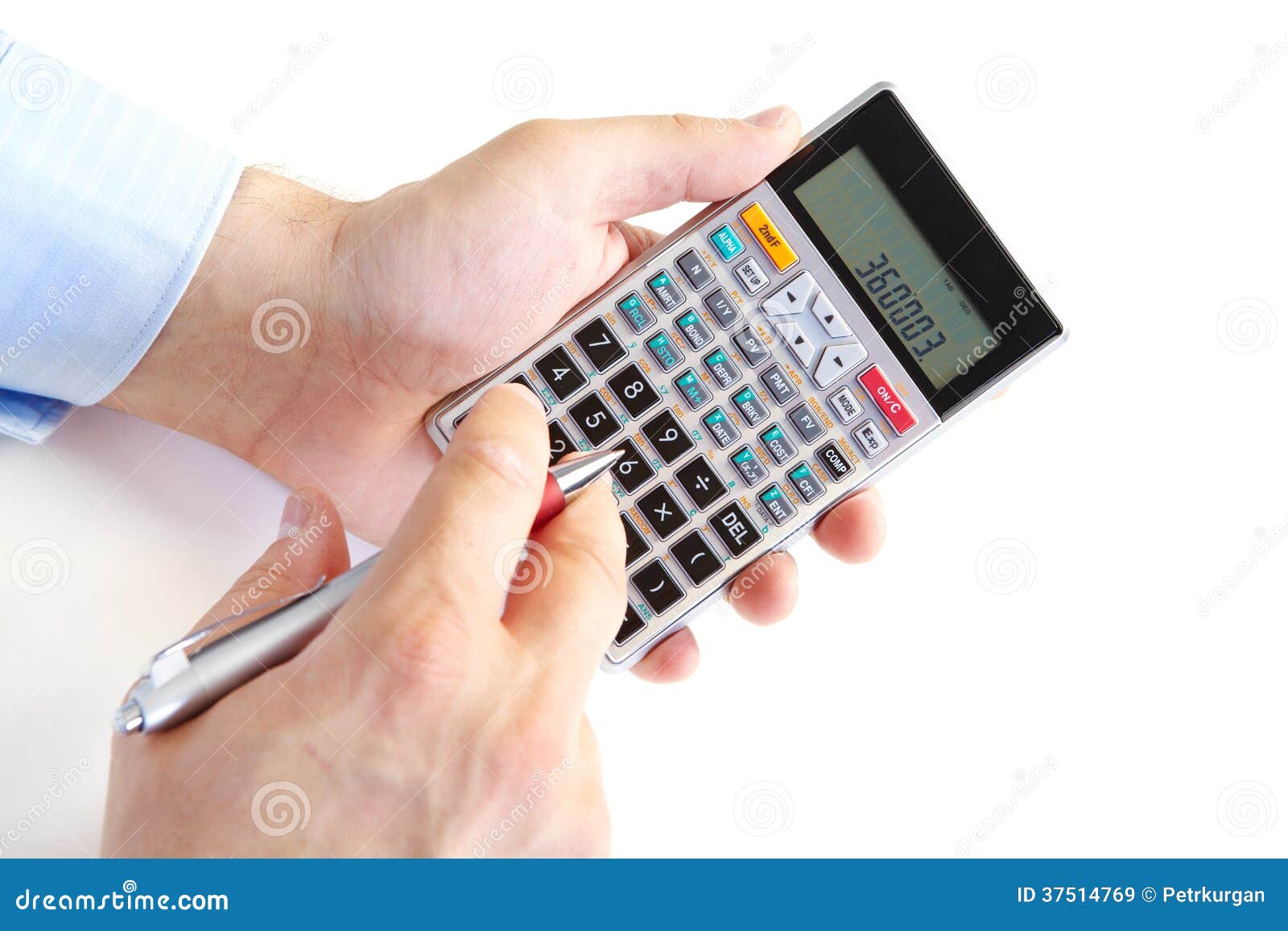 The Businessman and Calculator Stock Image - Image of concept, business ...