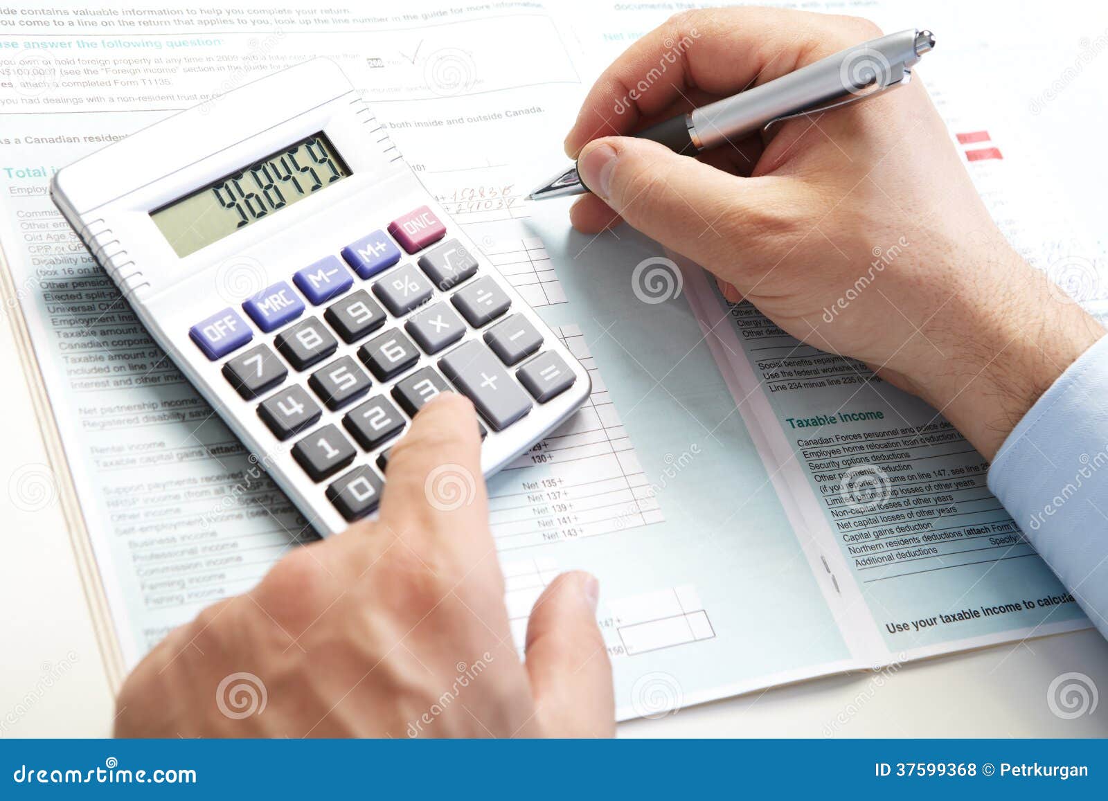 The Businessman and Calculator Stock Photo - Image of technology ...