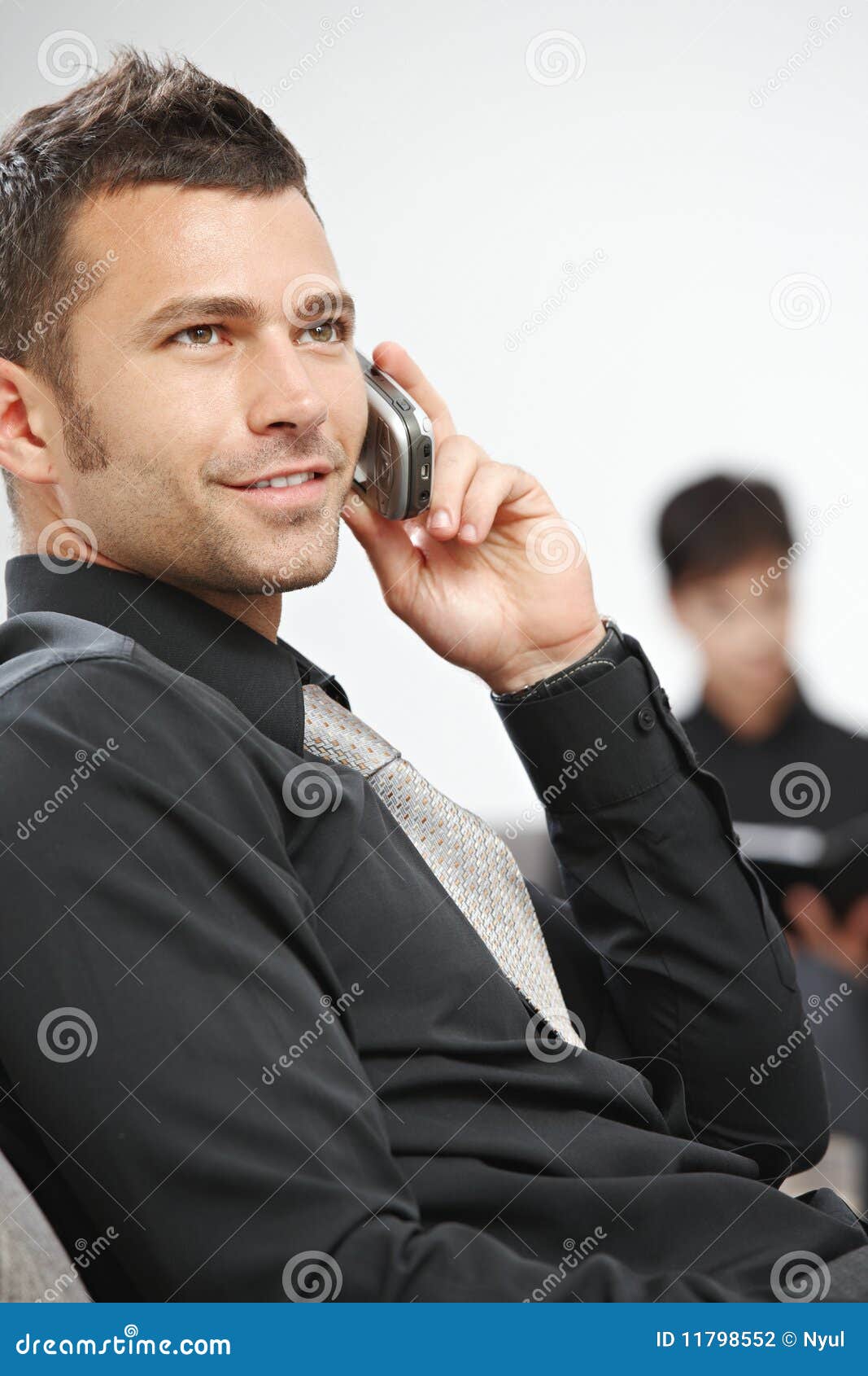 Businessman calling stock photo. Image of american, dressed - 11798552