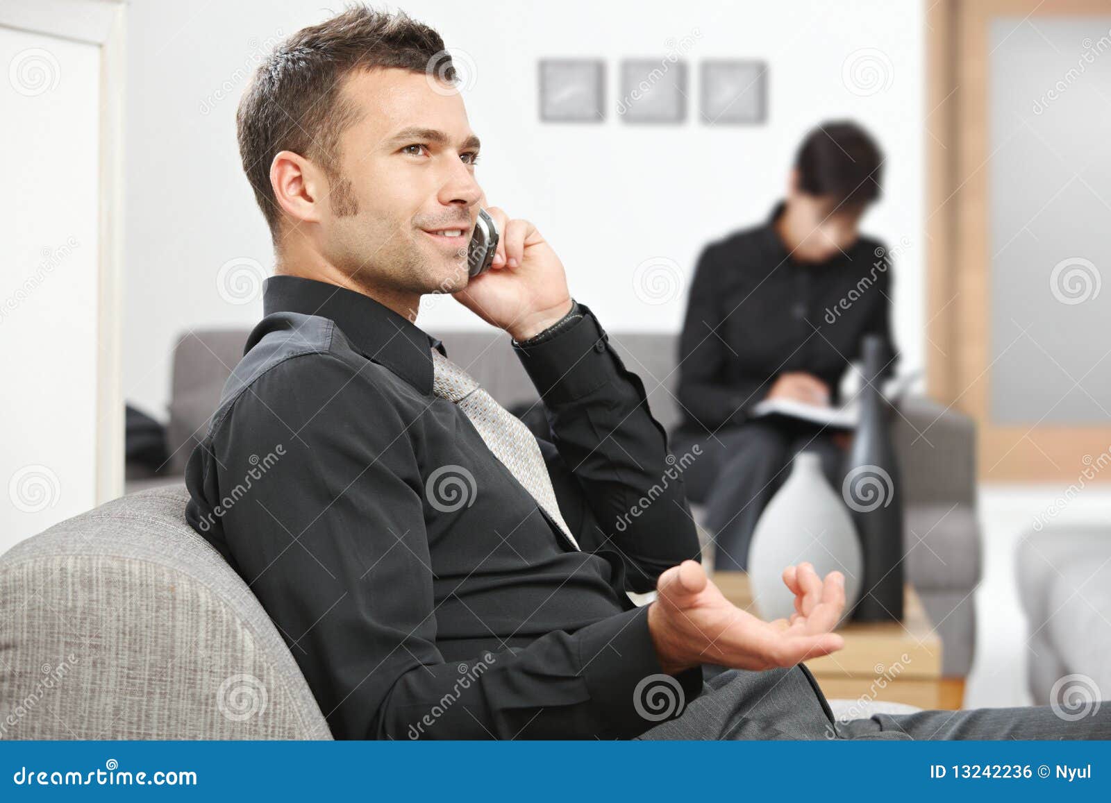 Businessman calling stock photo. Image of company, chatting - 13242236