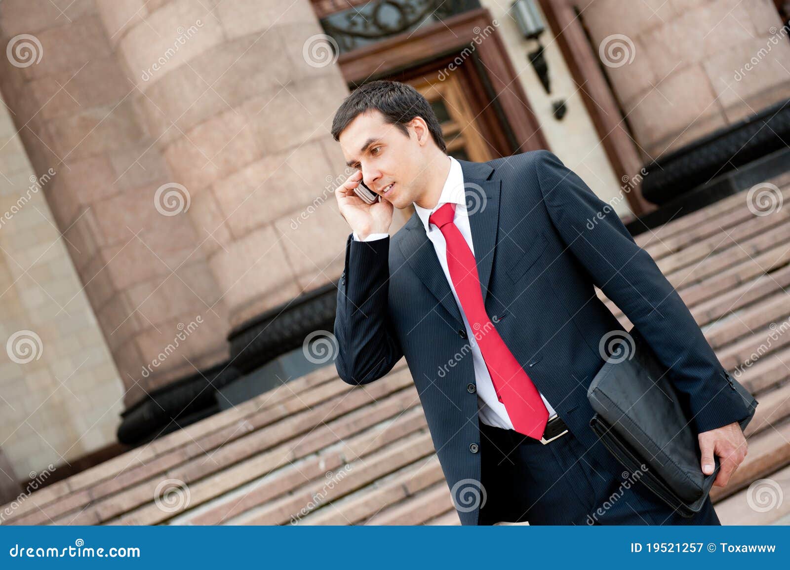 Businessman calling stock image. Image of mobile, calling - 19521257