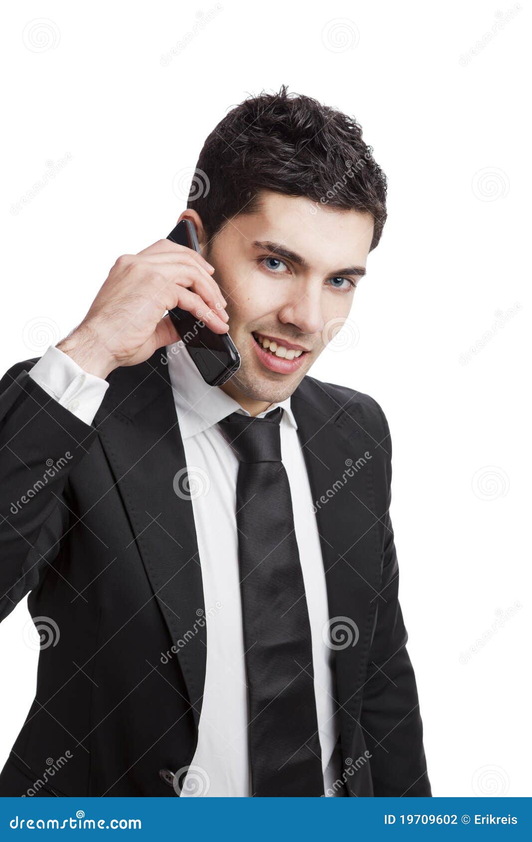 Businessman calling stock photo. Image of caucasian, people - 19709602