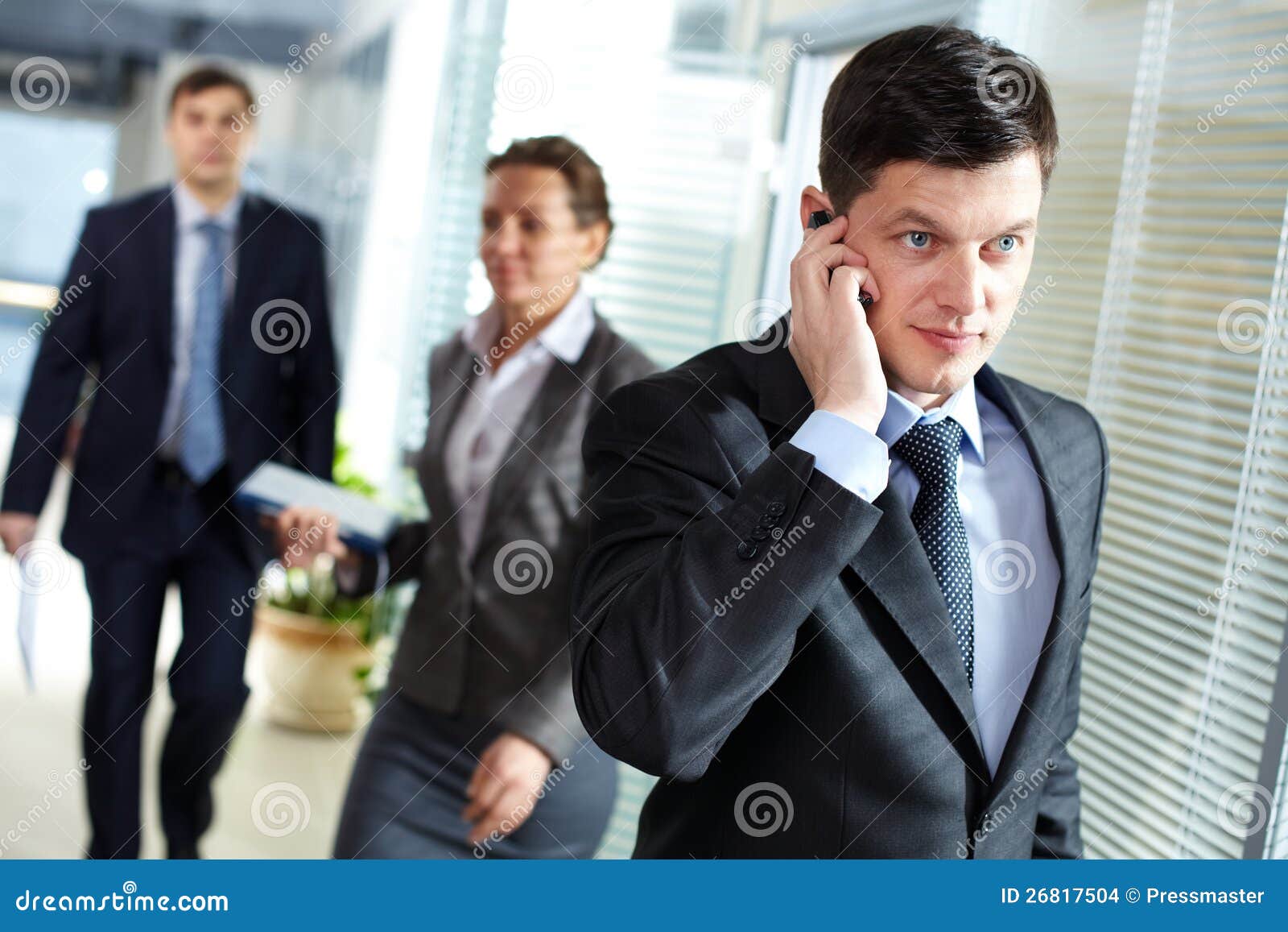Businessman calling stock photo. Image of caucasian, foreground - 26817504