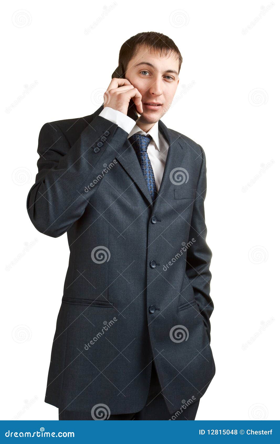 Businessman Calling by Phone Stock Photo - Image of expression, mobile ...