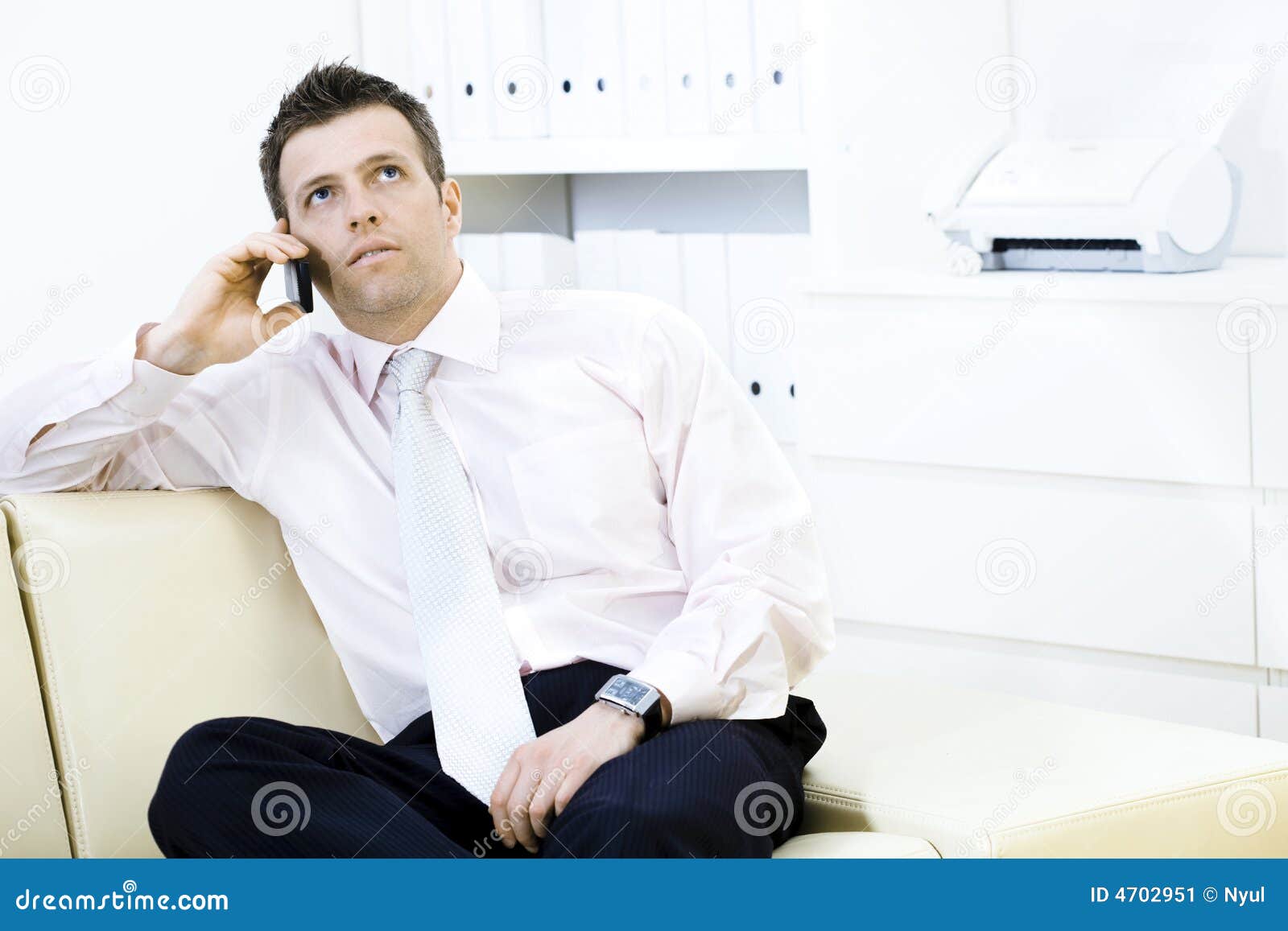 Businessman Calling on Phone Stock Image - Image of businesspeople ...