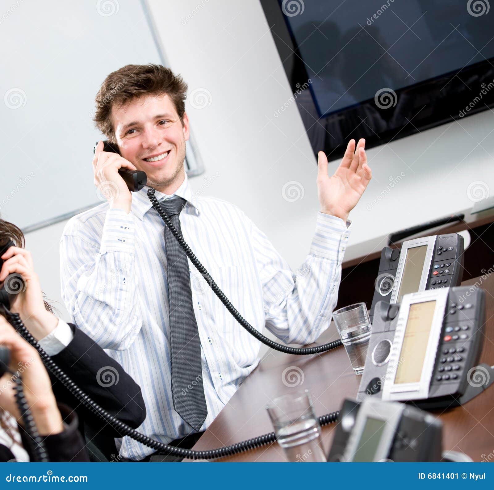 Businessman Calling on Phone Stock Image - Image of communication ...