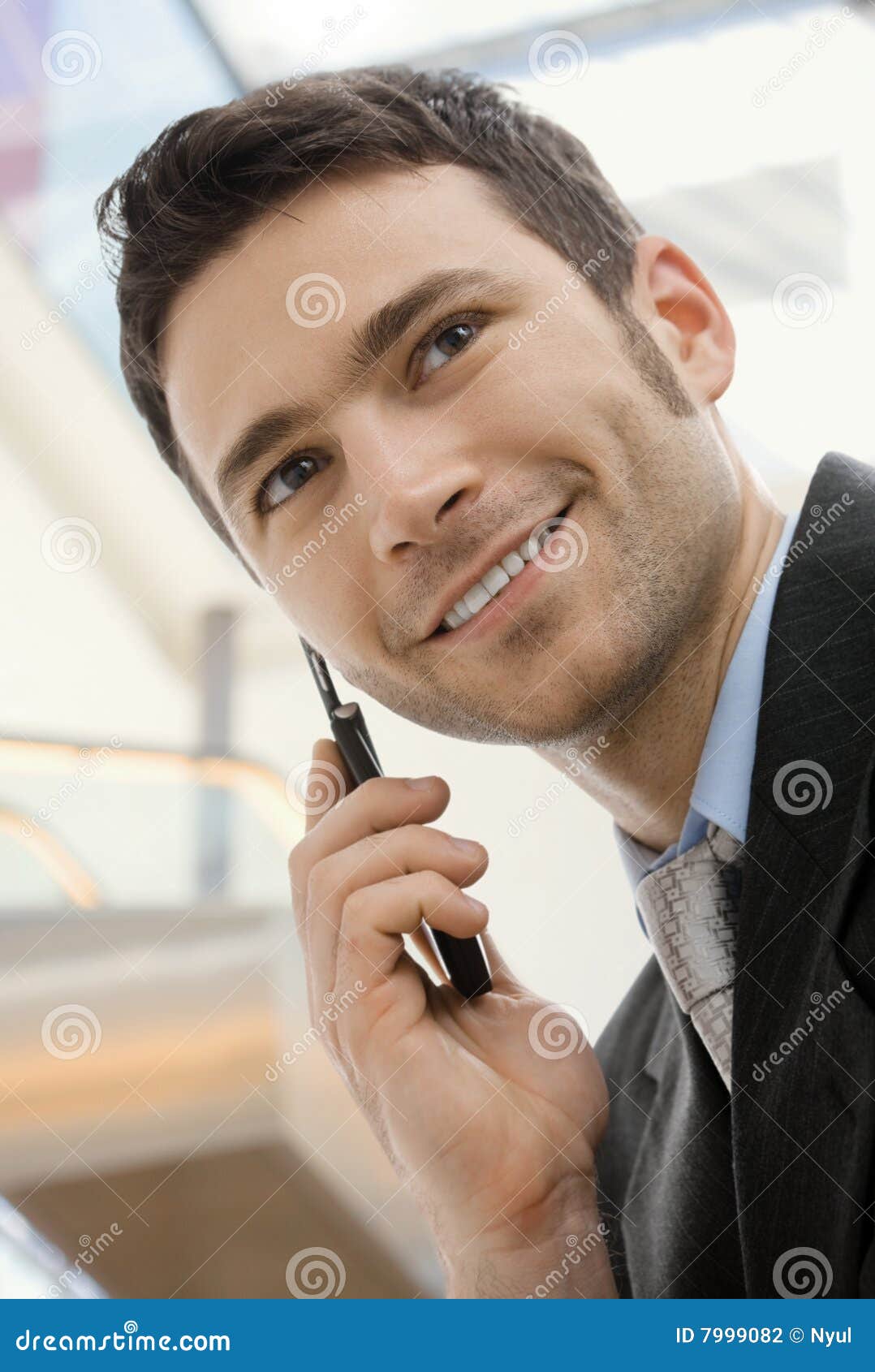 Businessman Calling on Phone Stock Photo - Image of happy, casual: 7999082