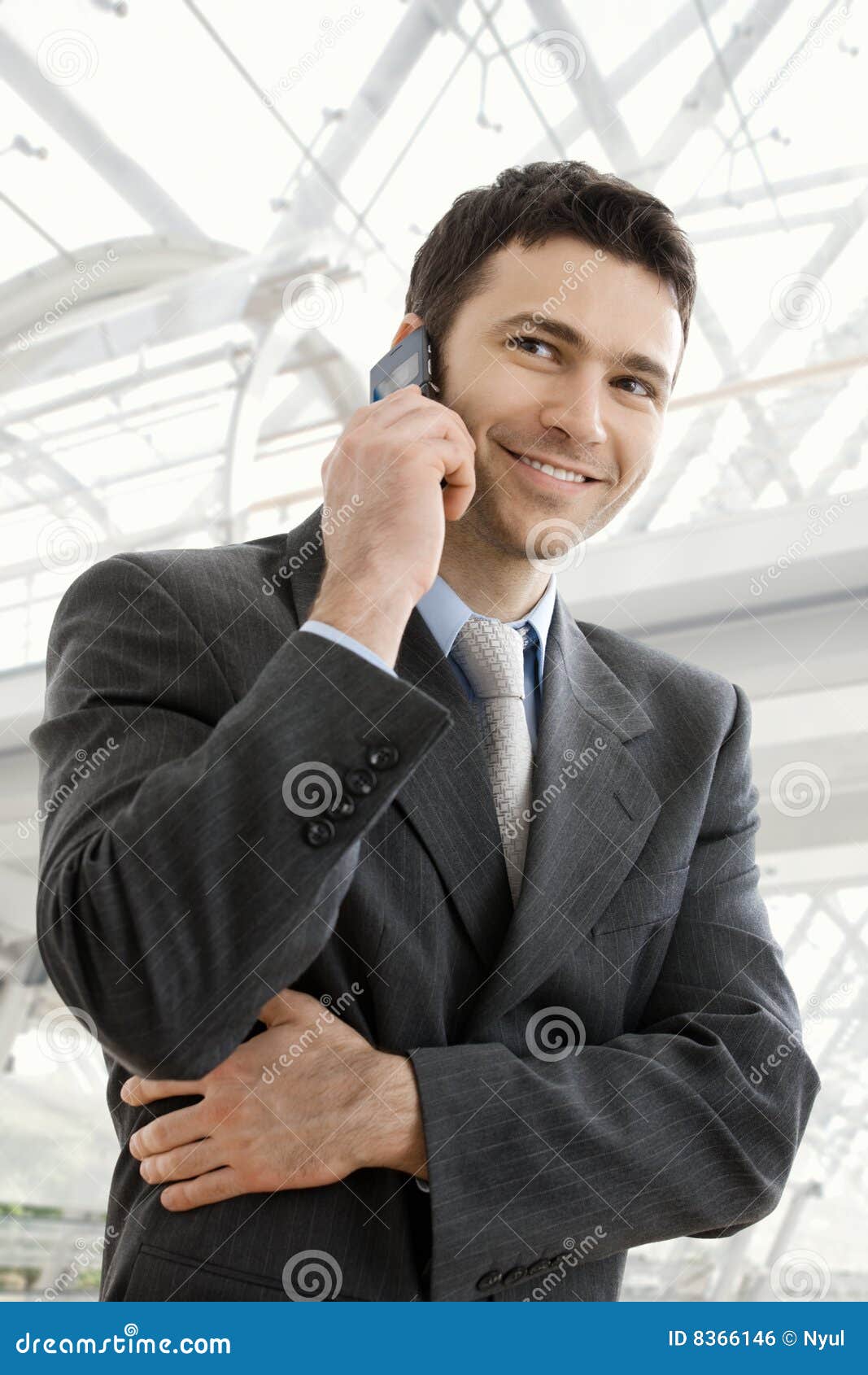 Businessman Calling on Phone Stock Photo - Image of building, chat: 8366146