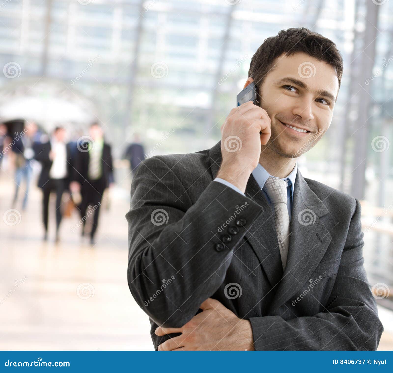 Businessman Calling on Phone Stock Image - Image of corporate ...