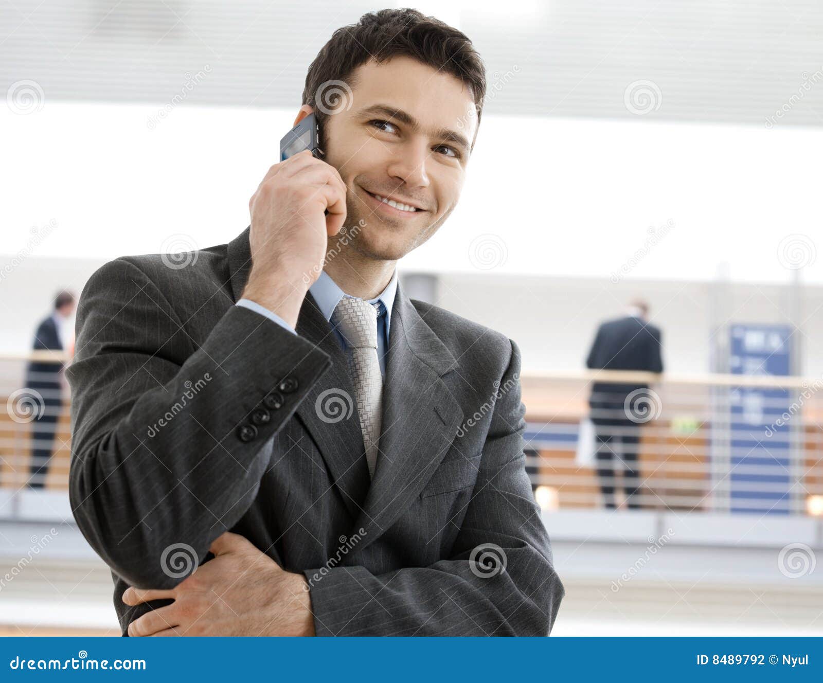 Businessman Calling on Phone Stock Photo - Image of dressed ...