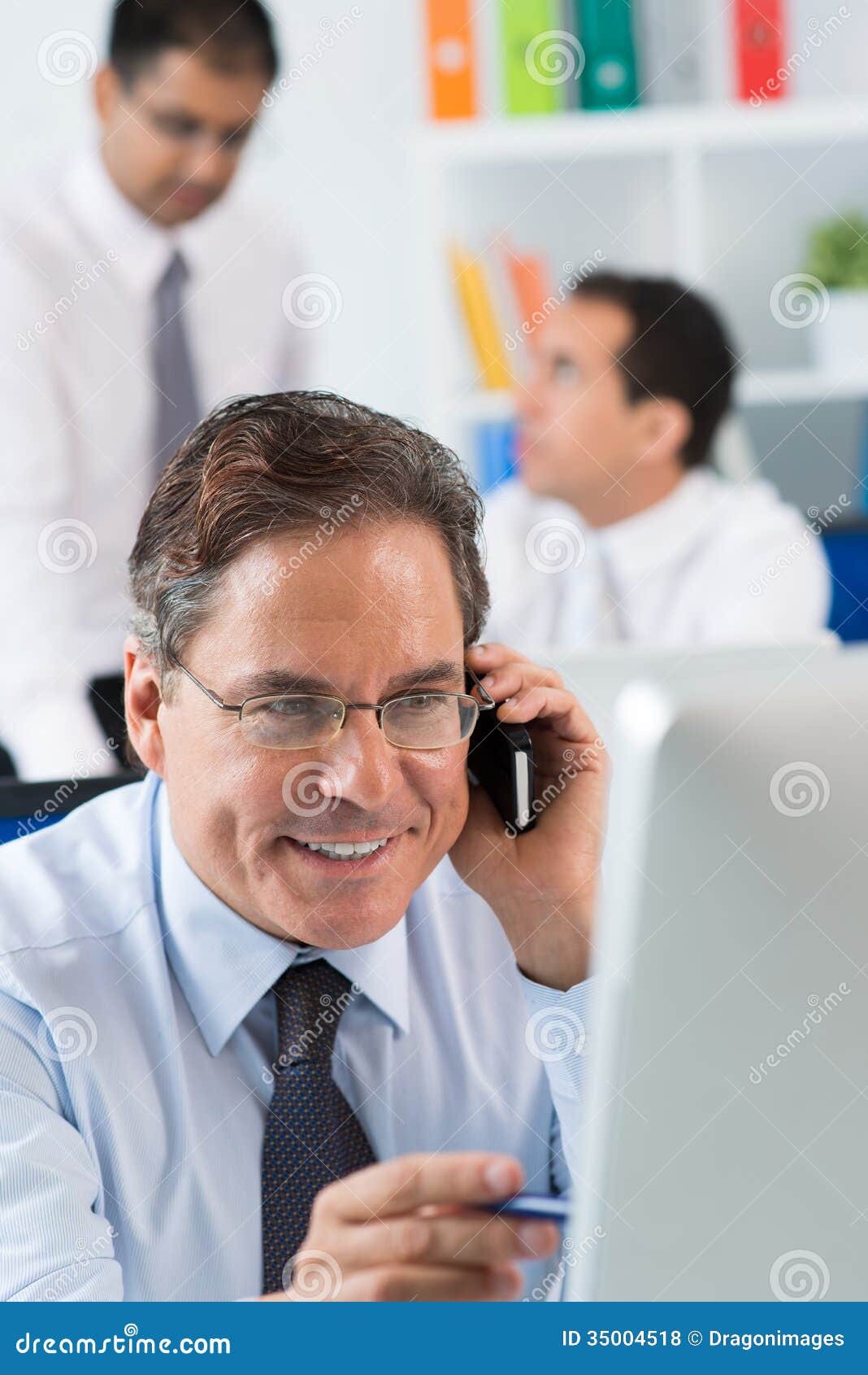 Businessman calling stock photo. Image of consulting - 35004518