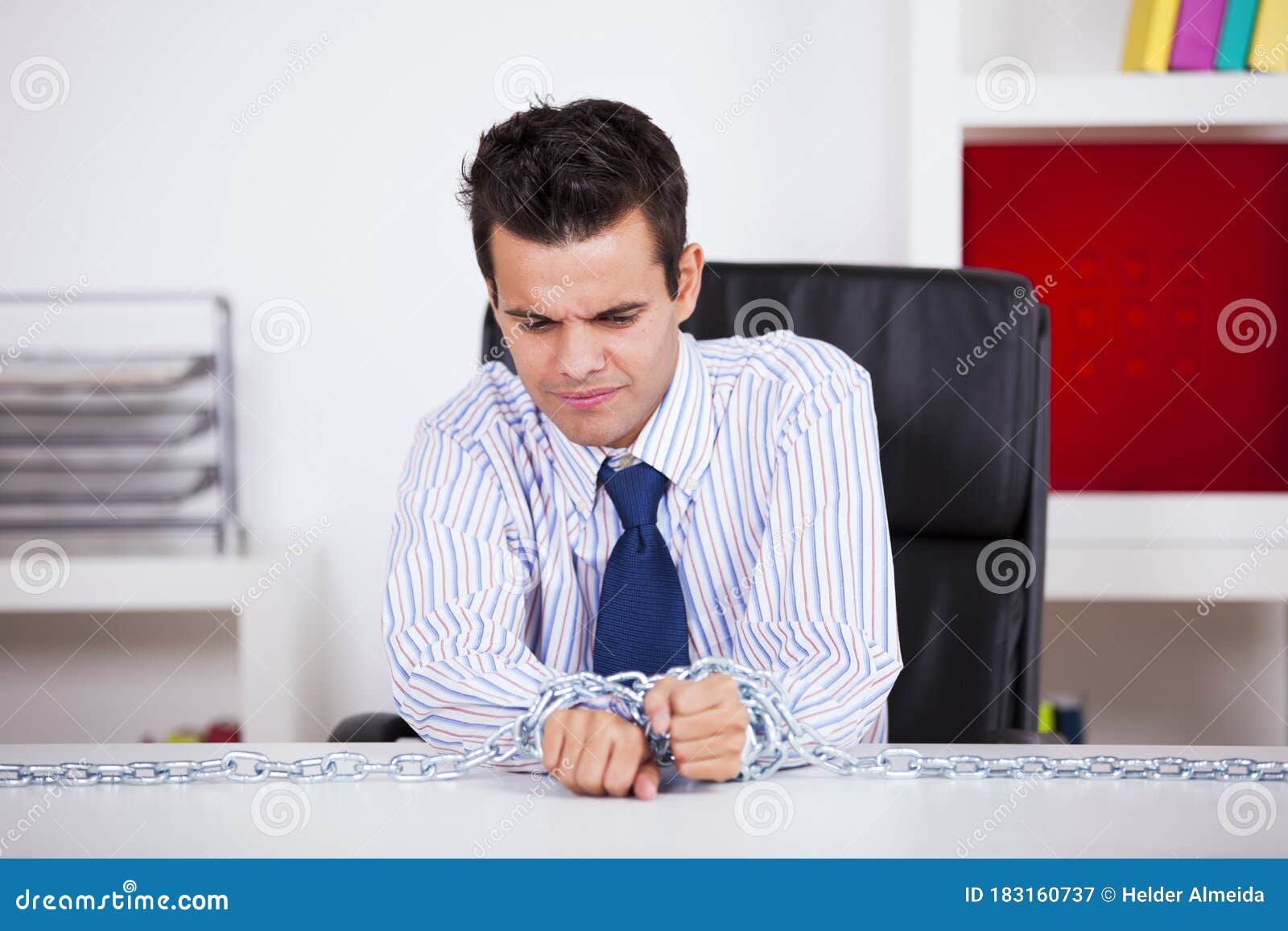 Businessman Captive at His Office Stock Image - Image of businessman ...