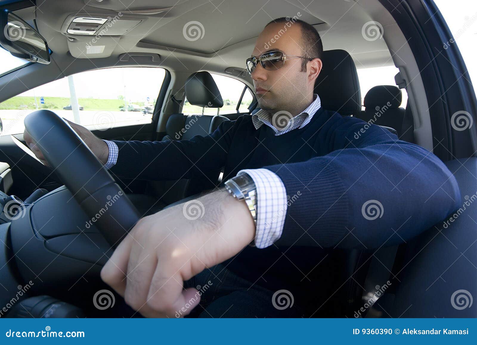 Businessman in the car stock photo. Image of male, businessman - 9360390