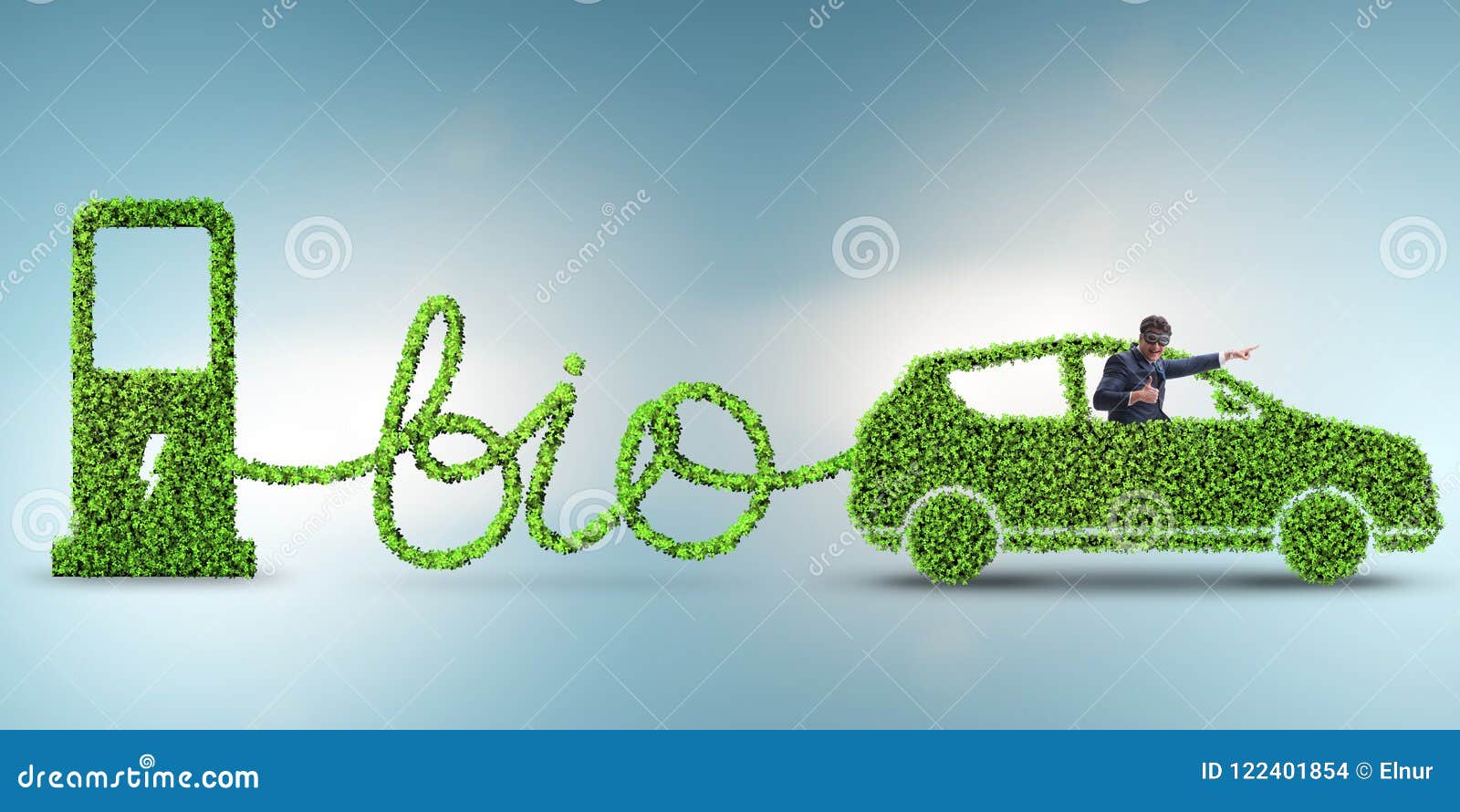 The Businessman with Car Powered with Biofuel Stock Photo - Image of ...