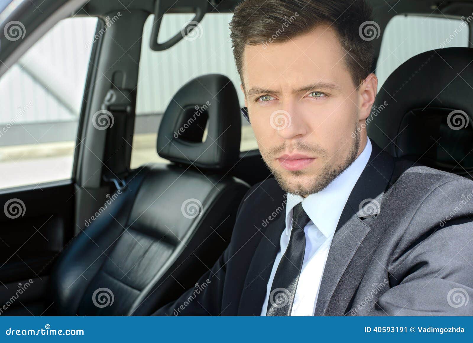 Businessman in the Car stock image. Image of auto, vehicle - 40593191