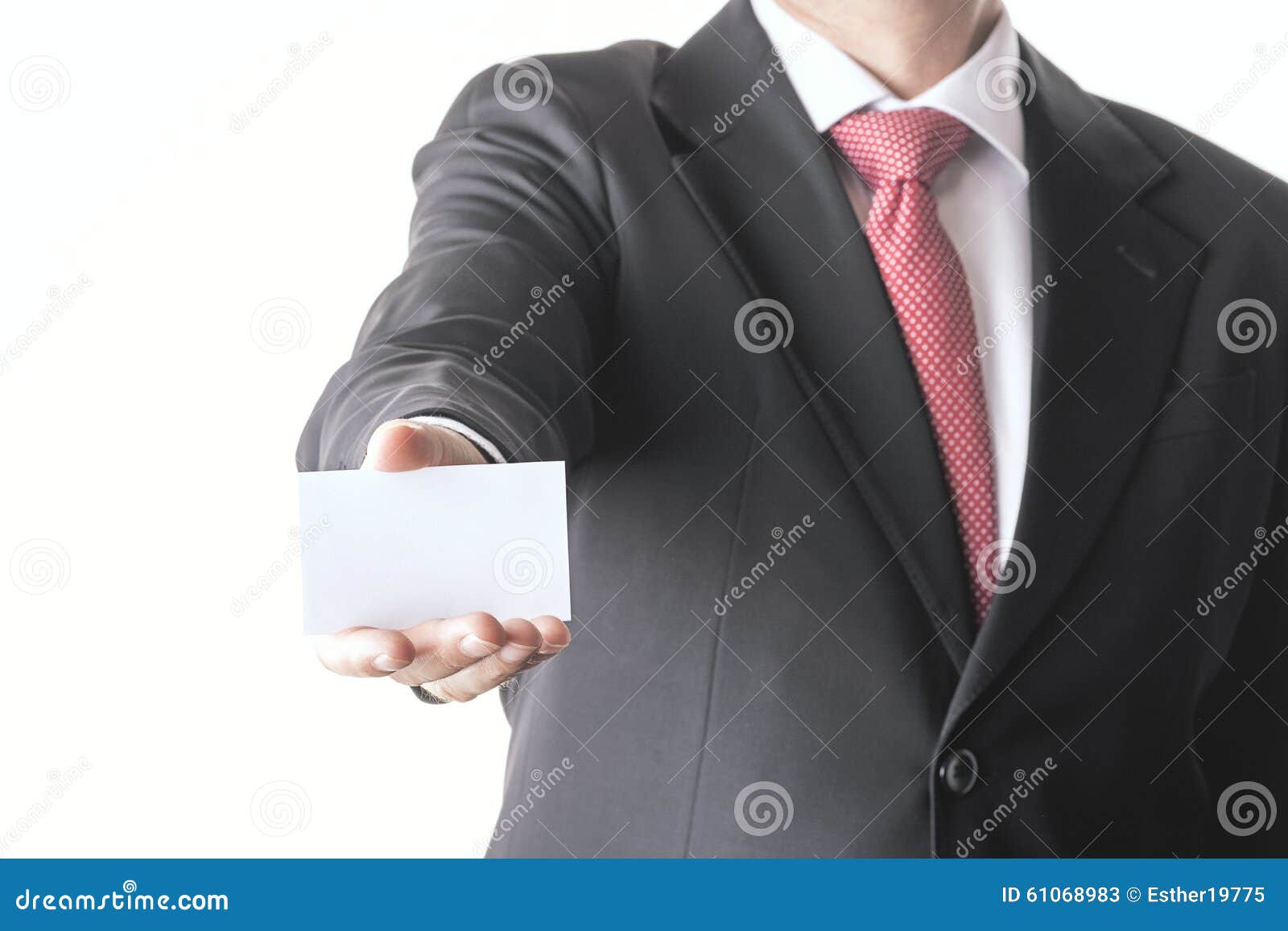Businessman with card stock image. Image of professional - 61068983
