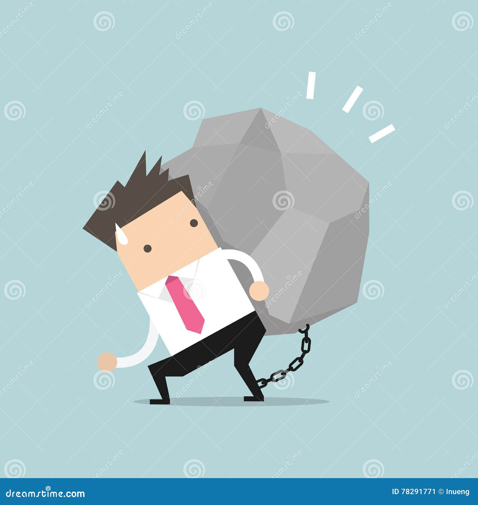 Businessman Carrying a Big Rock Stock Vector - Illustration of ... Businessman Carrying a Big Rock Stock Vector - Illustration of ...