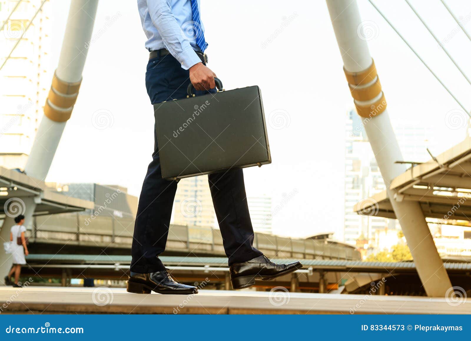 Businessman Carrying Briefcase in Action To Start Working Forw Stock ...