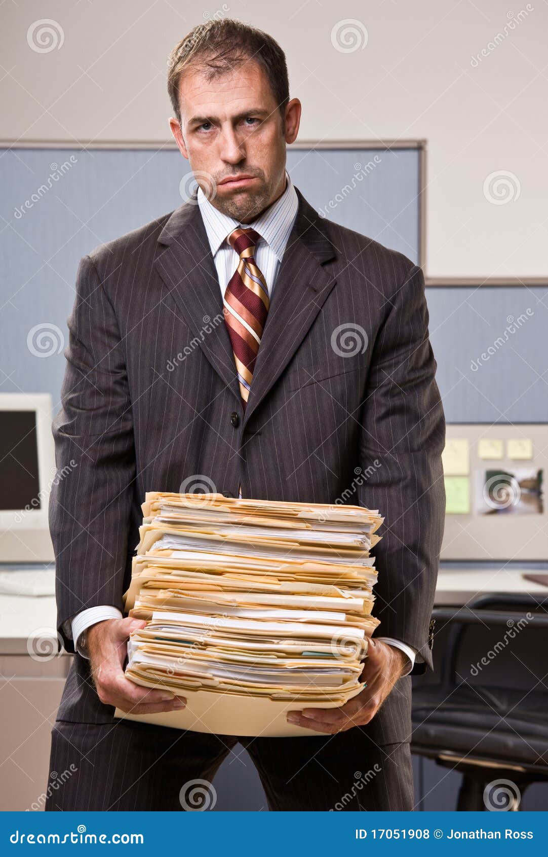 Businessman Carrying Stack of File Folders Stock Photo - Image of group ...