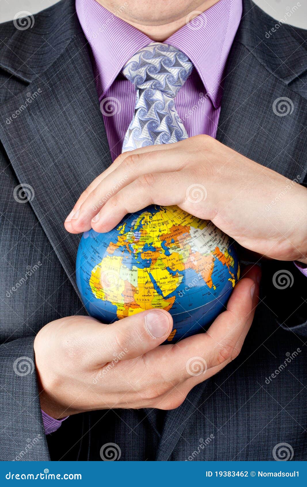Businessman Carrying World Globe Stock Photo - Image of earth, hold ...