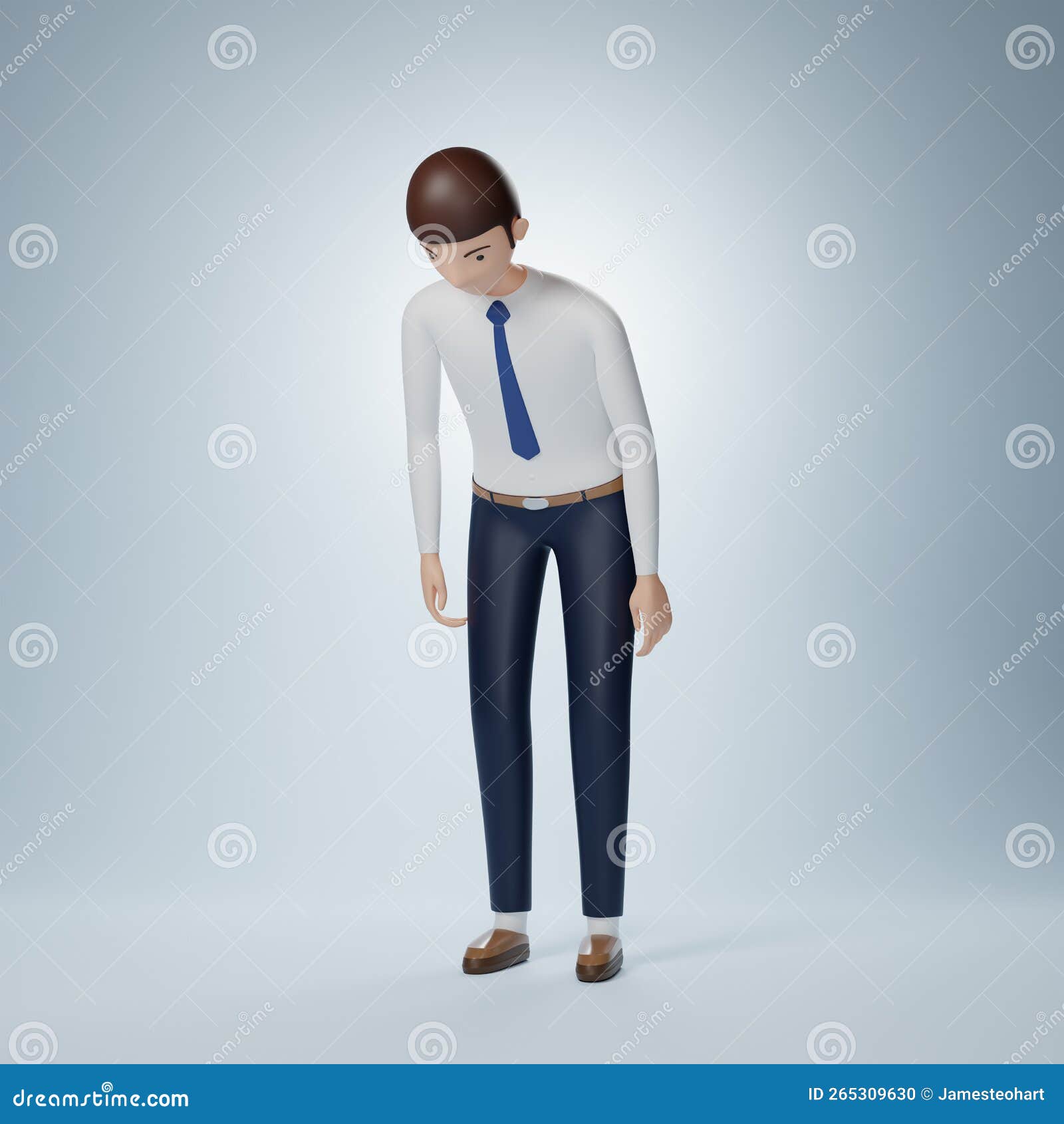 Businessman Cartoon Character Apologize Pose Royalty-Free Stock Image ...