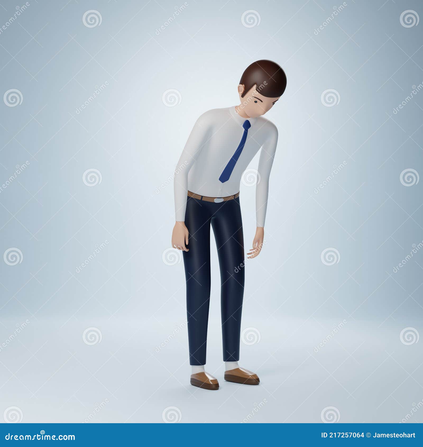 Businessman Cartoon Character Apologize Stock Illustration ...