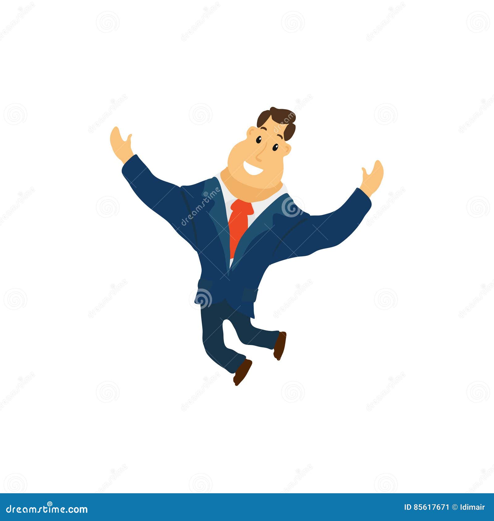 Businessman Cartoon Character in Blue Suit. Vector Stock Vector ...