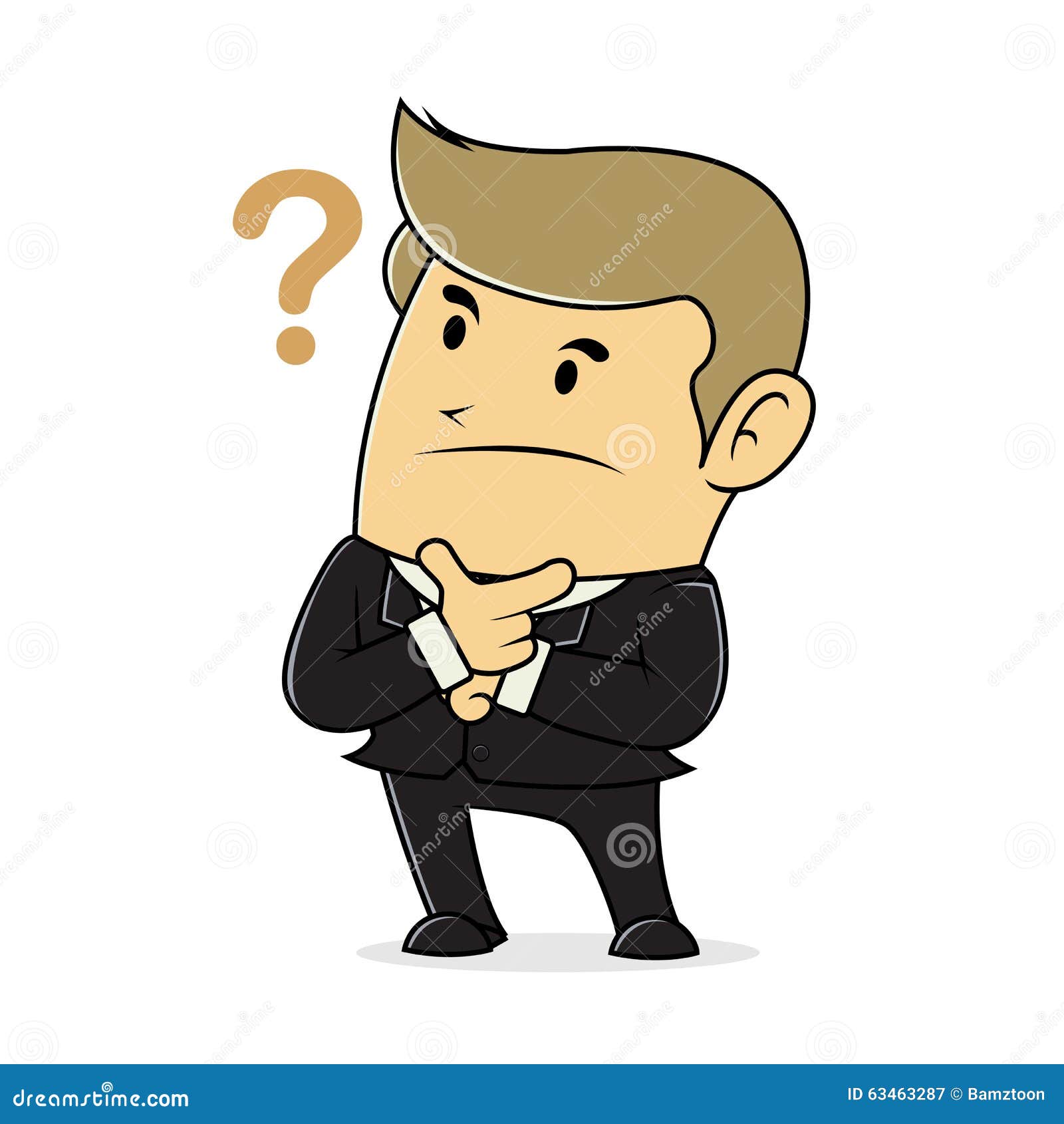 Businessman Thinking Seriously Stock Vector - Illustration of ...