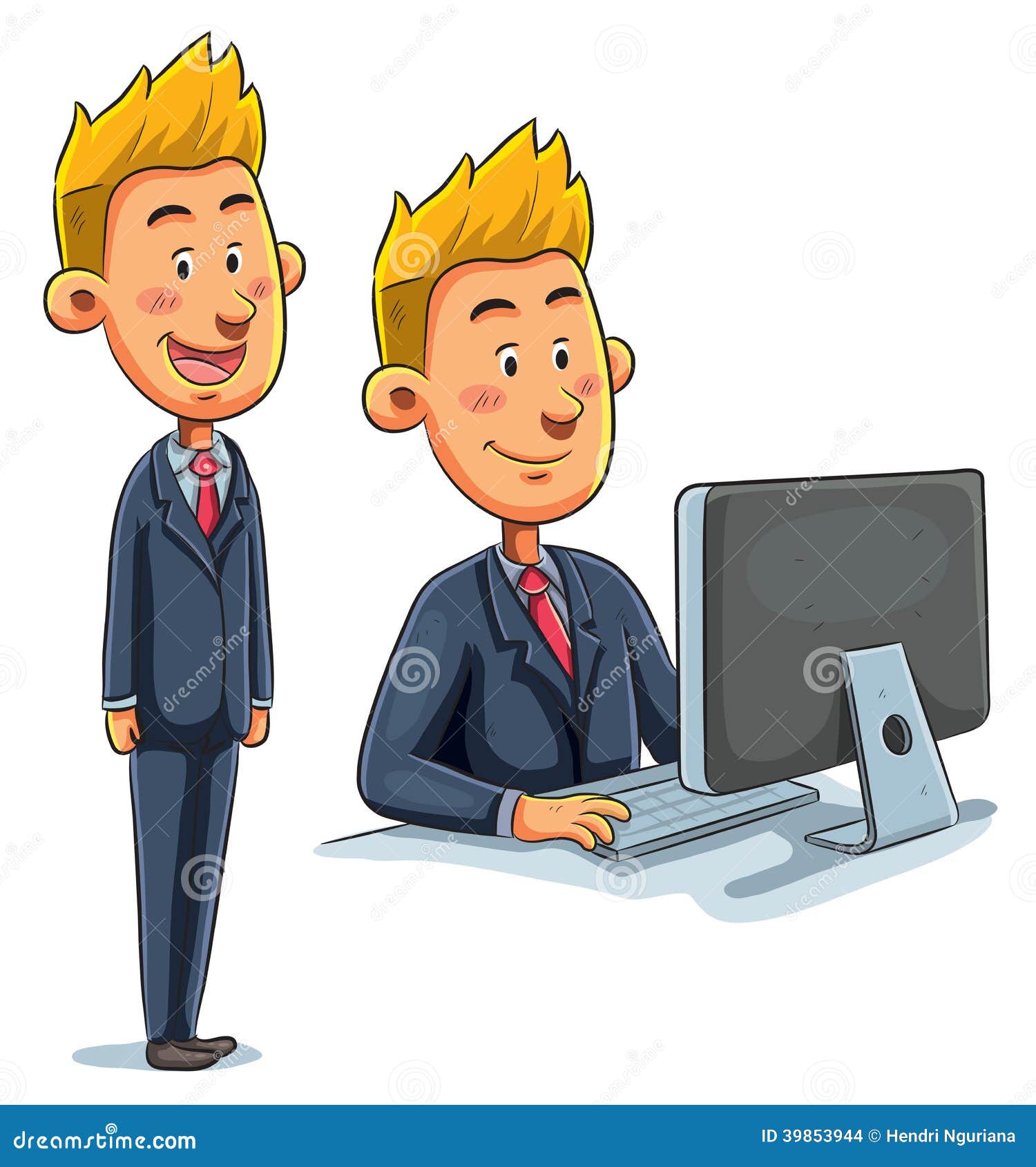 Businessman stock vector. Illustration of technology - 39853944