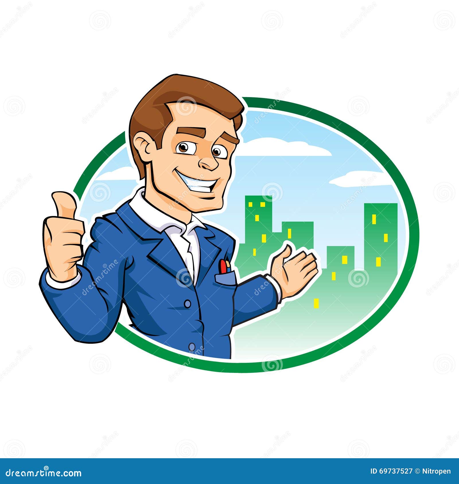Businessman cartoon stock vector. Illustration of male - 69737527