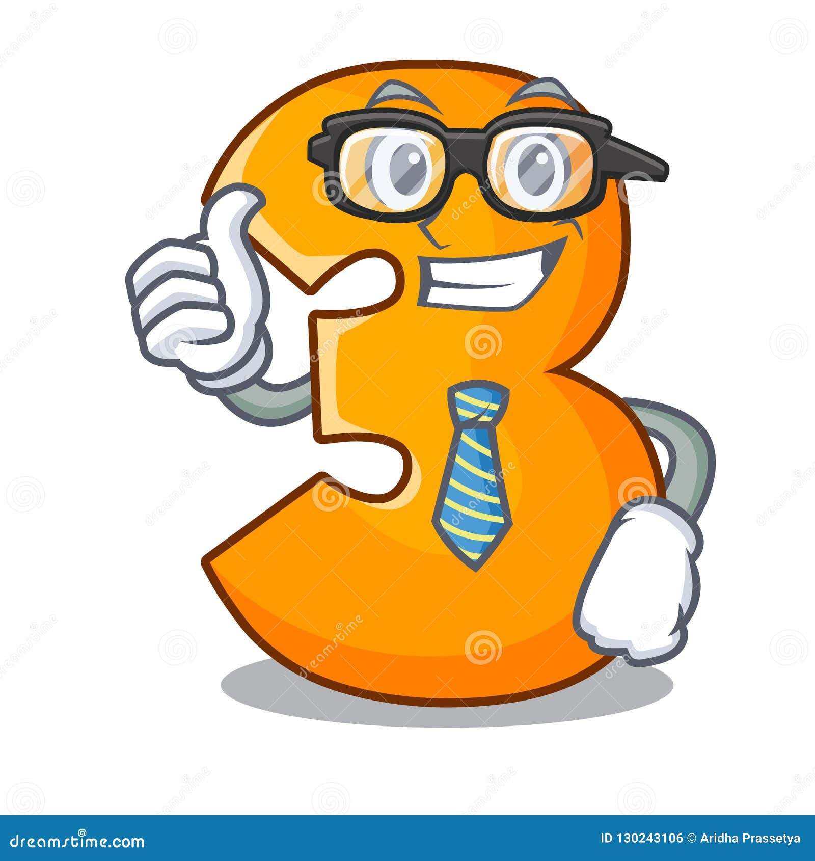 Businessman Cartoon Number Three on the Wall Stock Vector ...