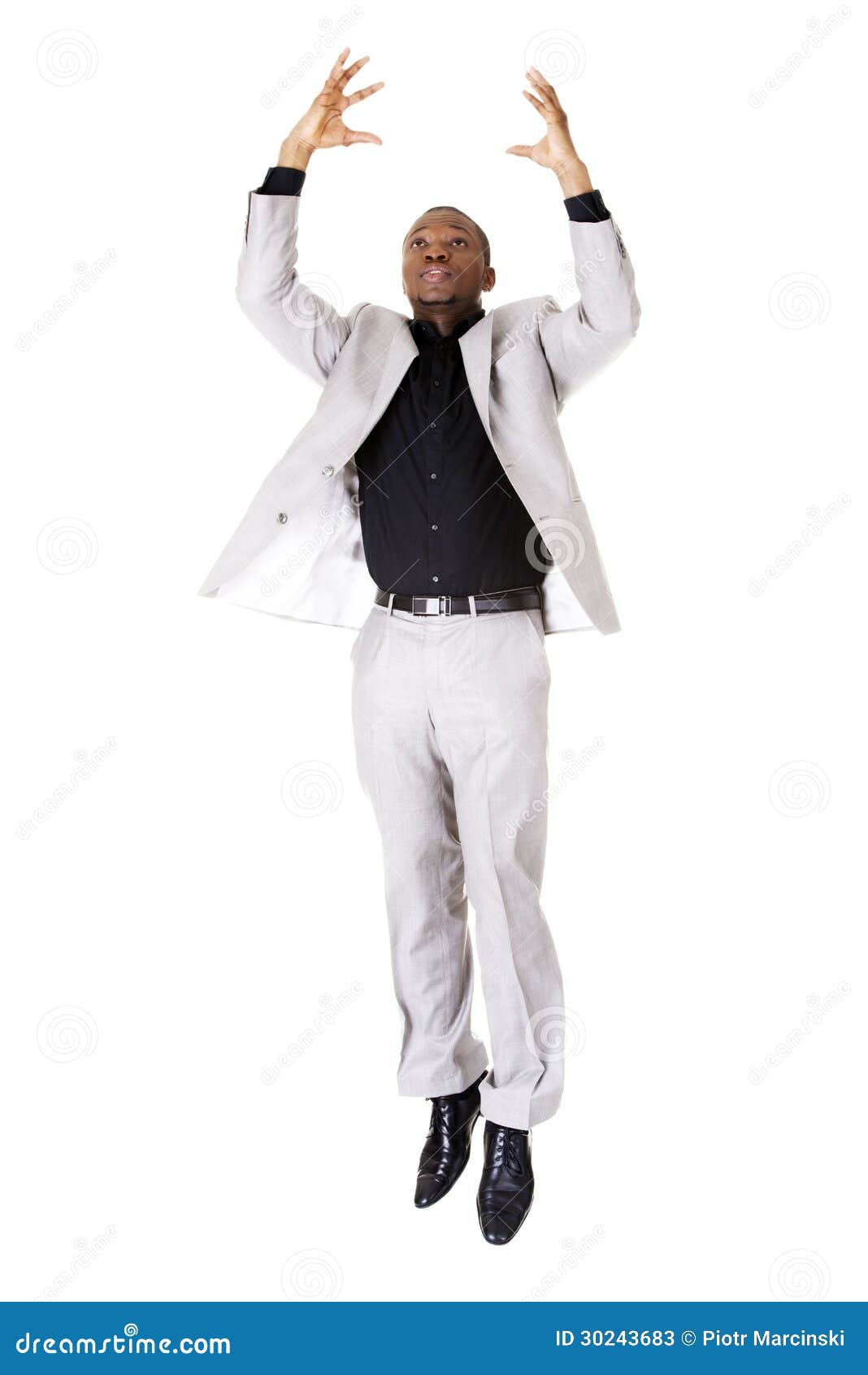 Businessman Catching Something Stock Image - Image of catch, black ...