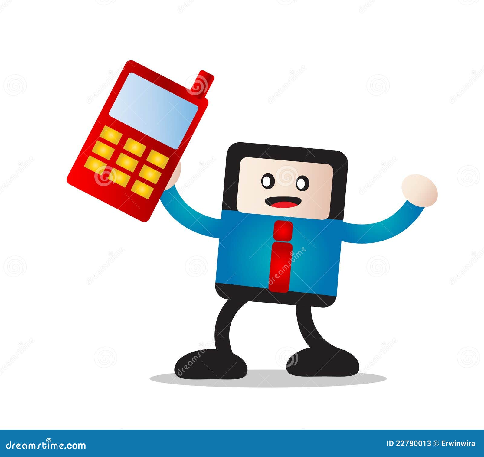 Businessman and cellphone stock vector. Illustration of business - 22780013