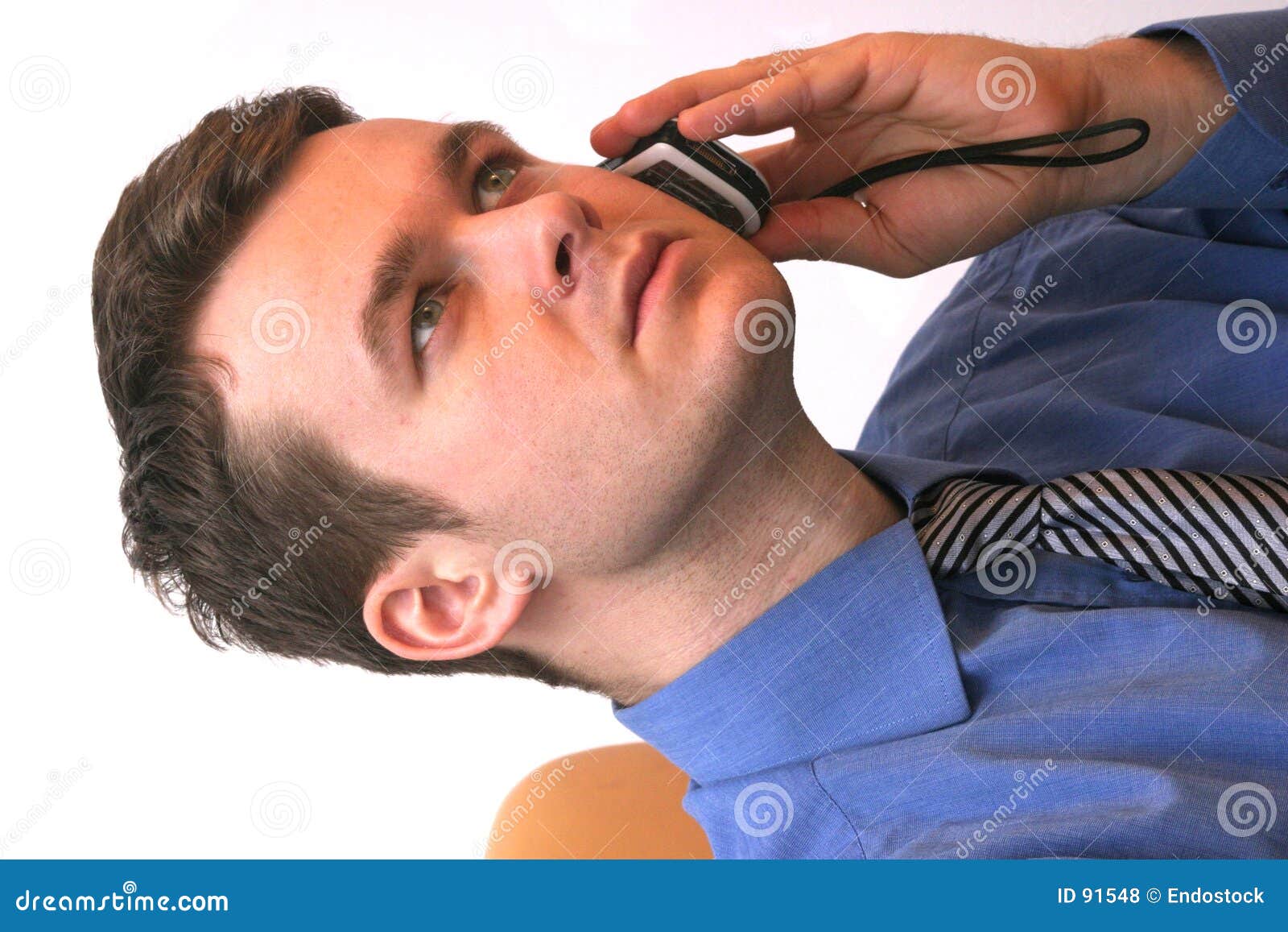 Businessman on Cellular Phone - Active Listener Stock Photo - Image of ...