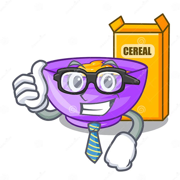 Businessman Cereal Box In The Character Fridge Stock Vector
