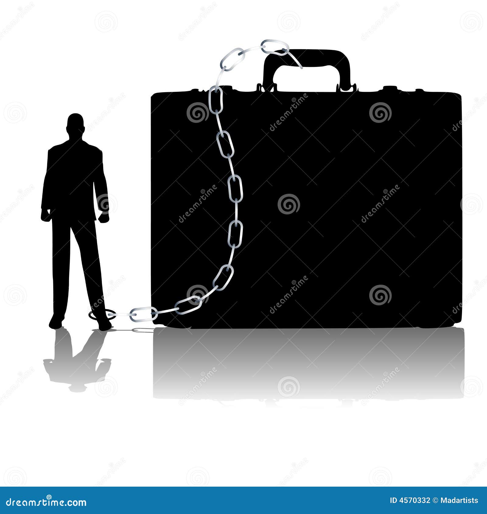 Chained To PC Vector Illustration | CartoonDealer.com #43659478