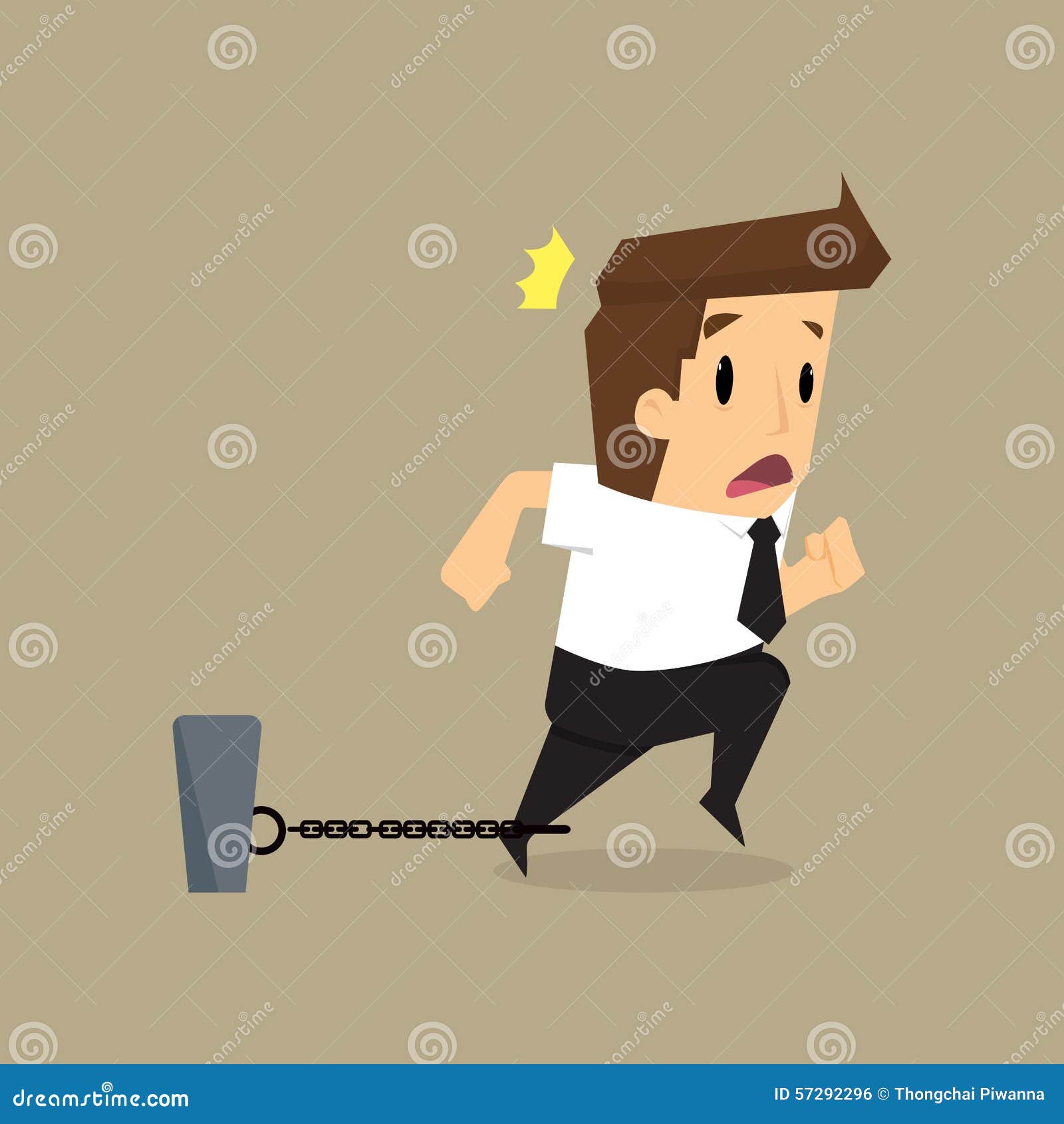 Businessman with Chains Bind Stock Vector - Illustration of business ...