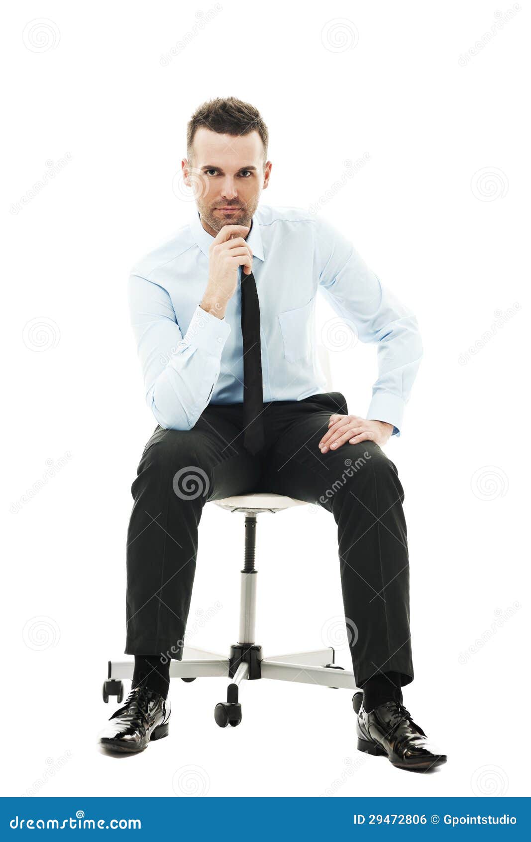 Businessman on chair stock photo. Image of caucasian - 29472806